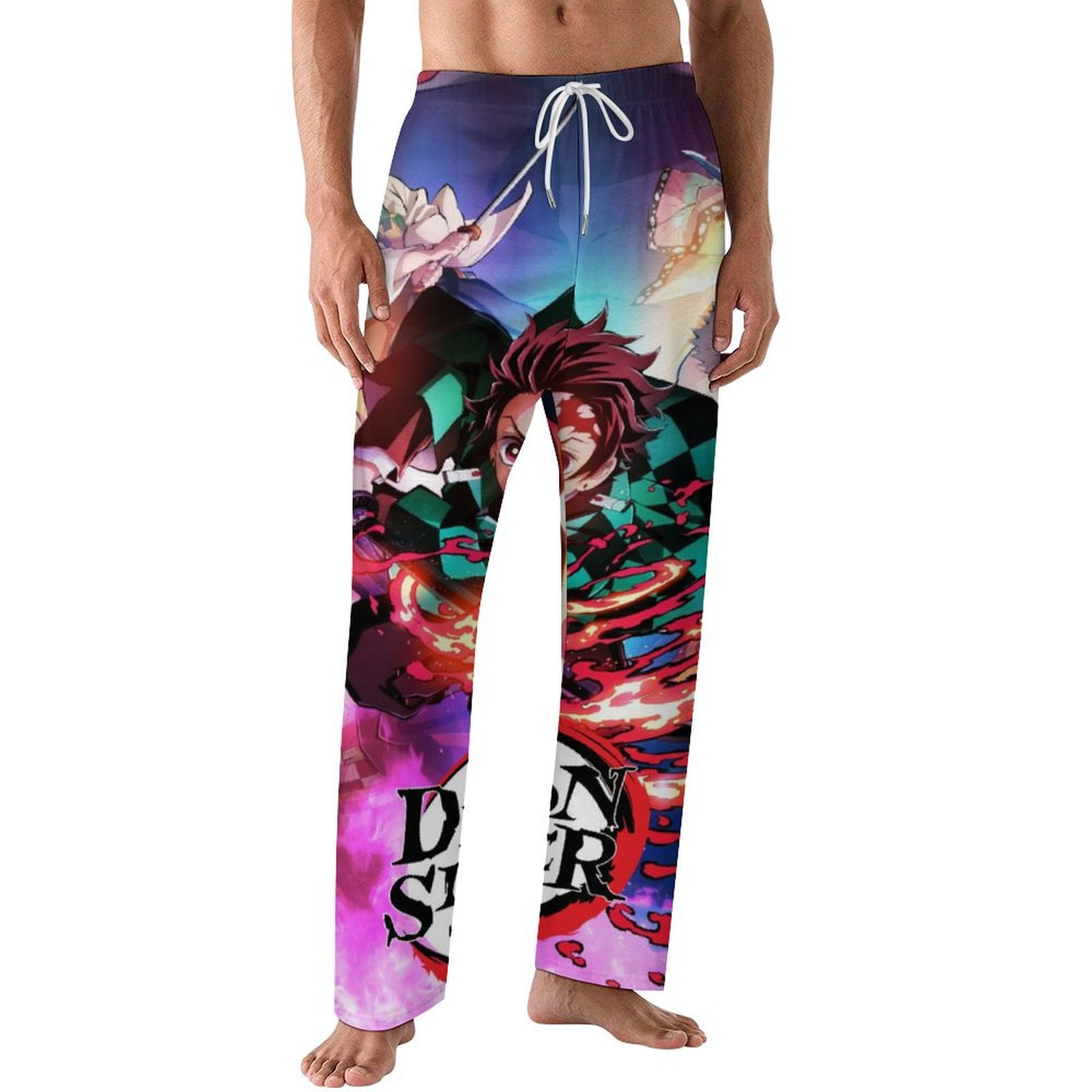 Demon Slayer Mens PJ Pajama Pants Bottoms Lounge Pants Sleepwear PJs ...