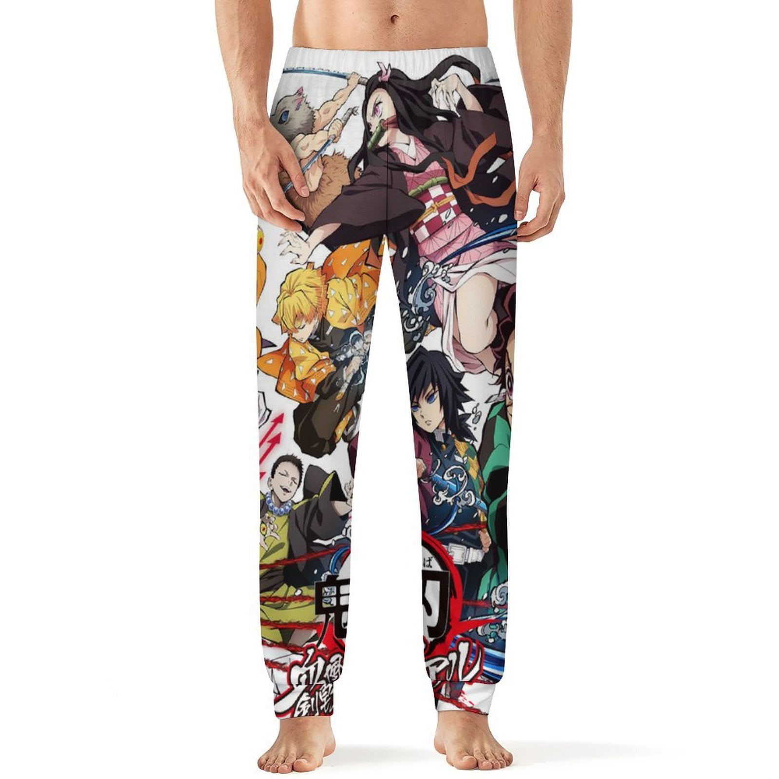 Demon Slayer Mens PJ Pajama Pants Bottoms Lounge Pants Sleepwear PJs ...