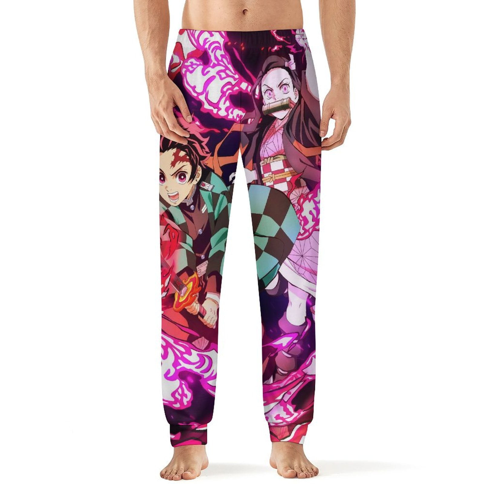 Demon Slayer Mens PJ Pajama Pants Bottoms Lounge Pants Sleepwear PJs ...