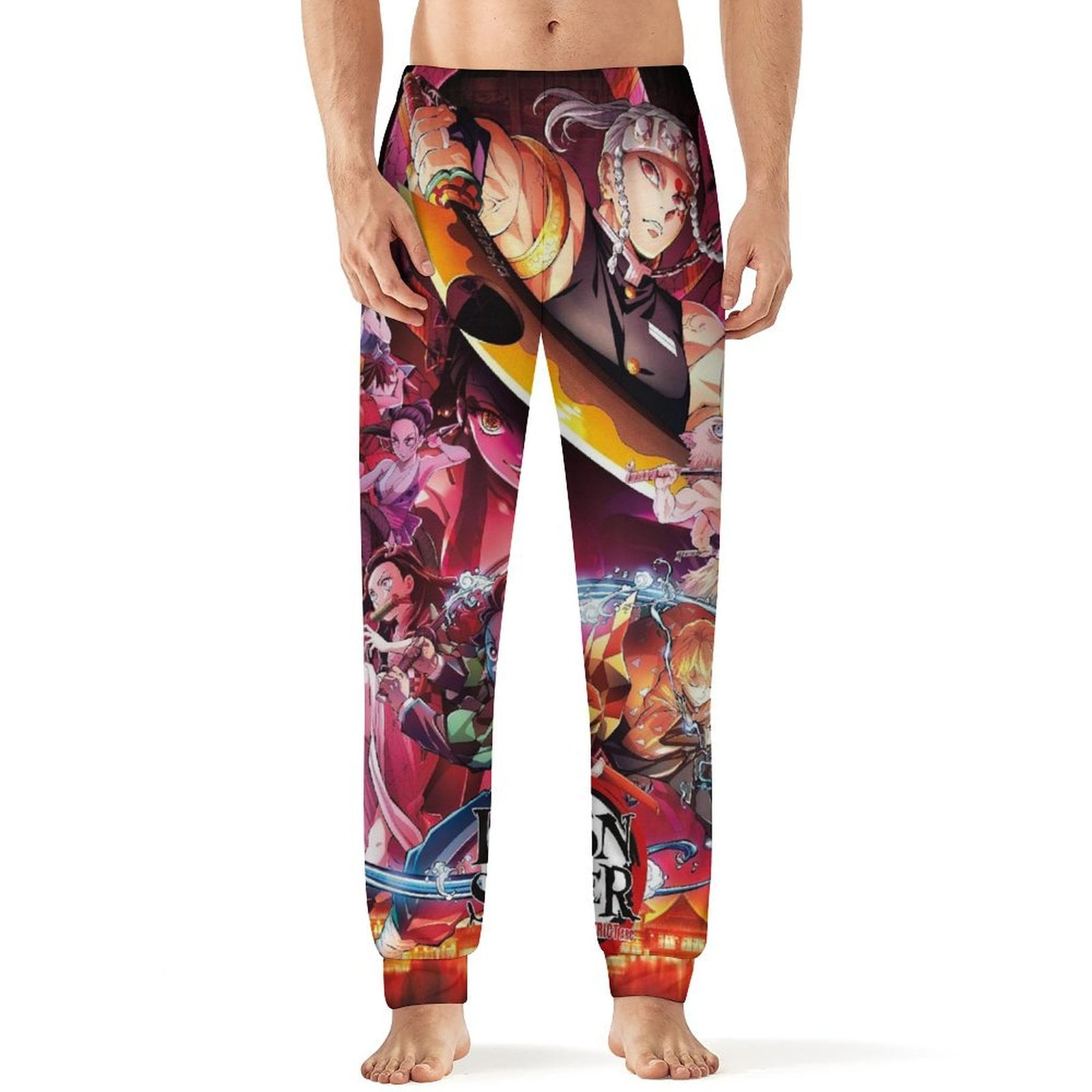 Demon Slayer Mens PJ Pajama Pants Bottoms Lounge Pants Sleepwear PJs ...