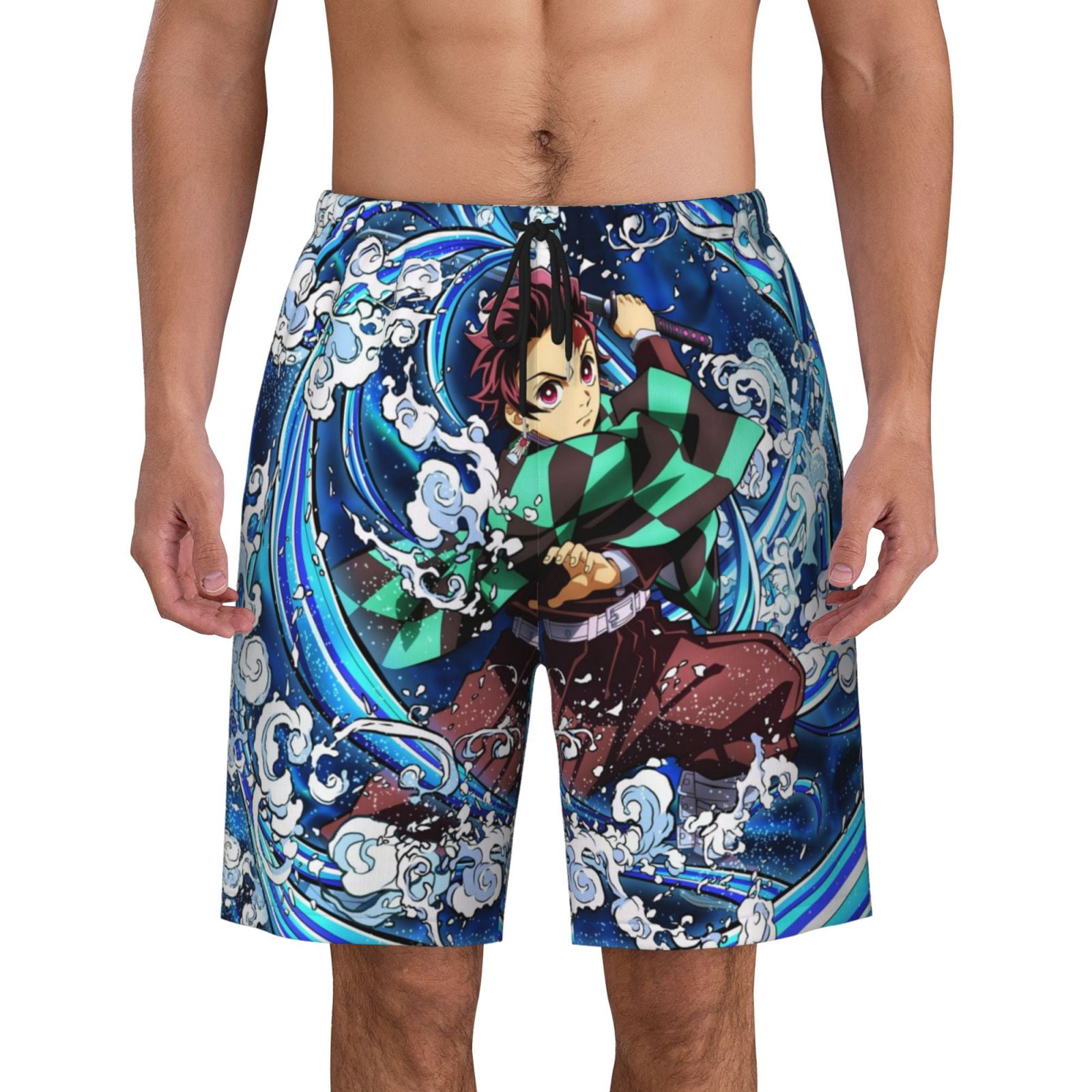 Demon Slayer Mens Swim Trunks Quick Dry Board Shorts Beach Shorts ...