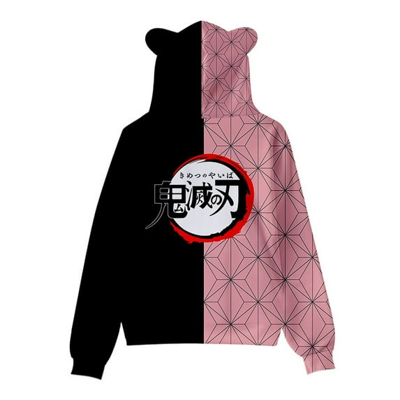 Demon Slayer Merch Unisex Cat Ear Hoodie - Walmart.com