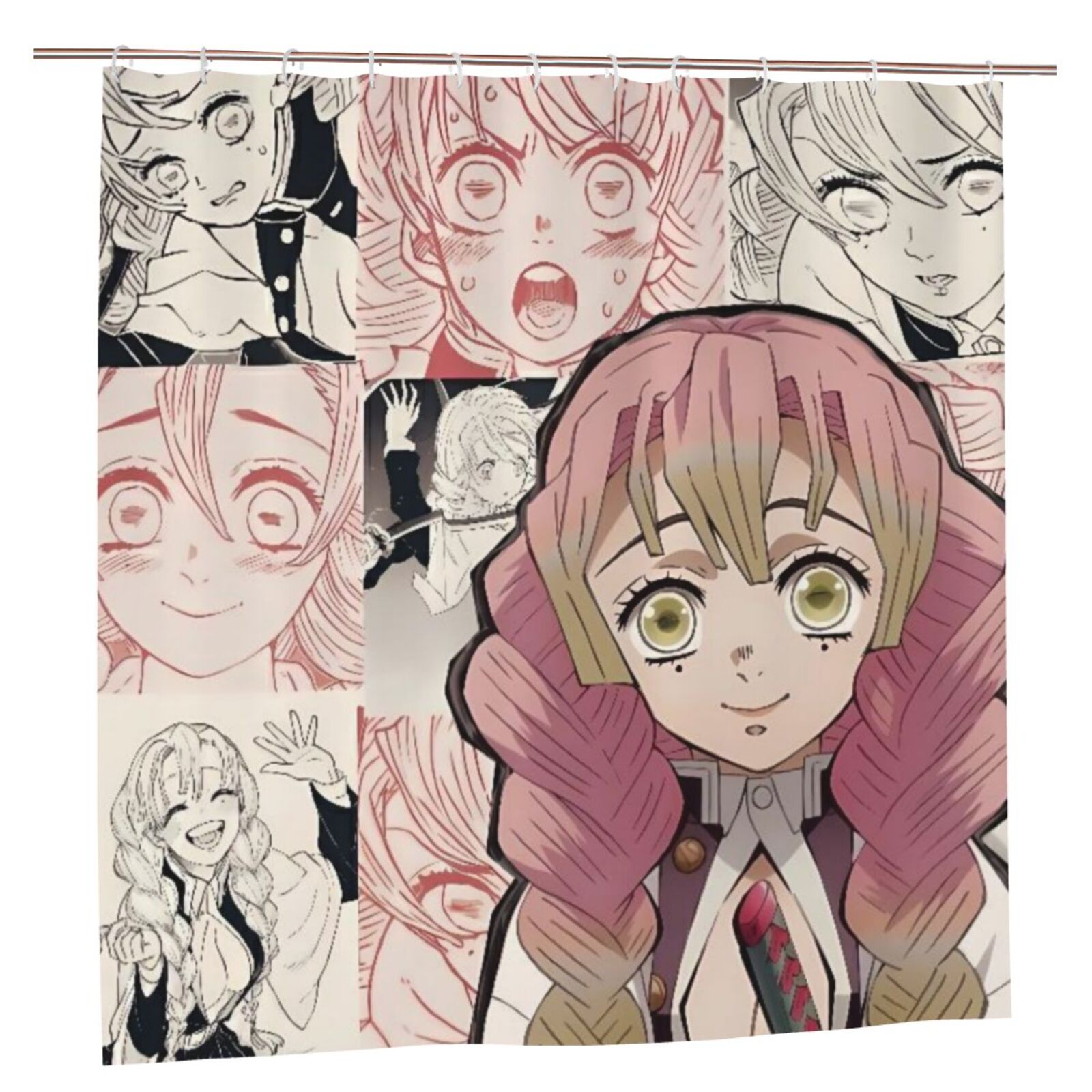 Demon Slayer Mitsuri Kanroji Bathroom Shower Curtain,Bath Curtains ...