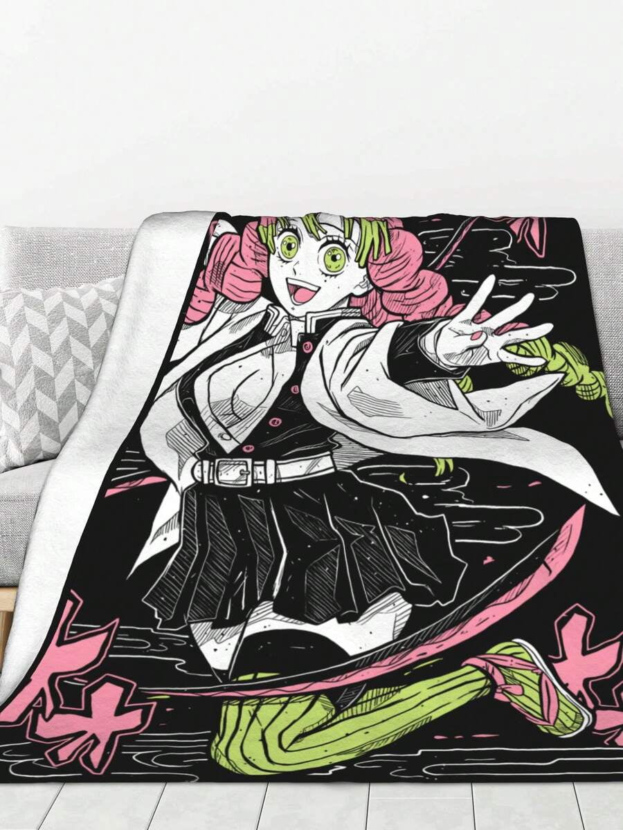 Demon Slayer Mitsuri Kanroji Dynamic Manga Action Fleece Blanket - 4 ...
