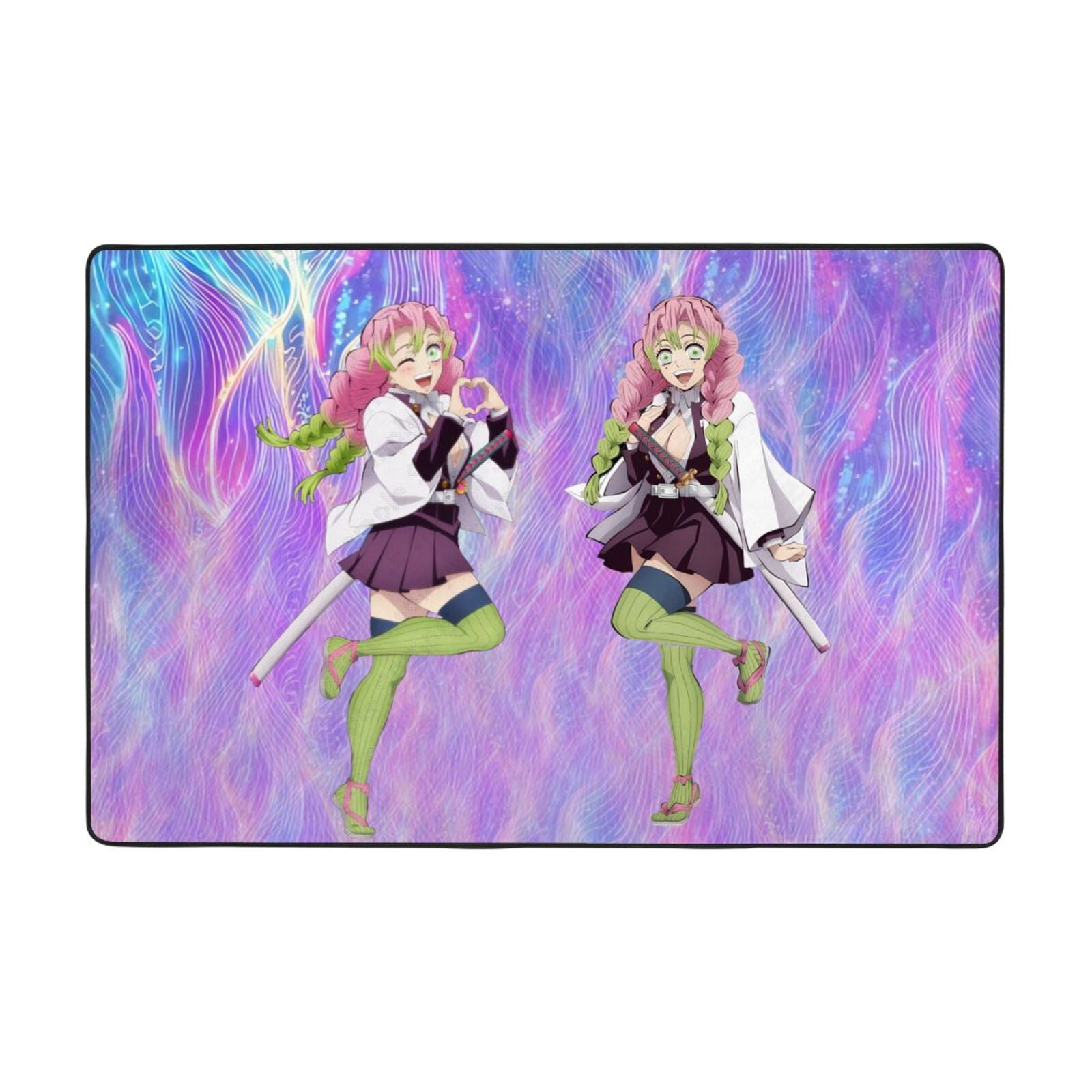 Demon Slayer Mitsuri Kanroji Rugs Washable Cover Floor Rug Carpets ...