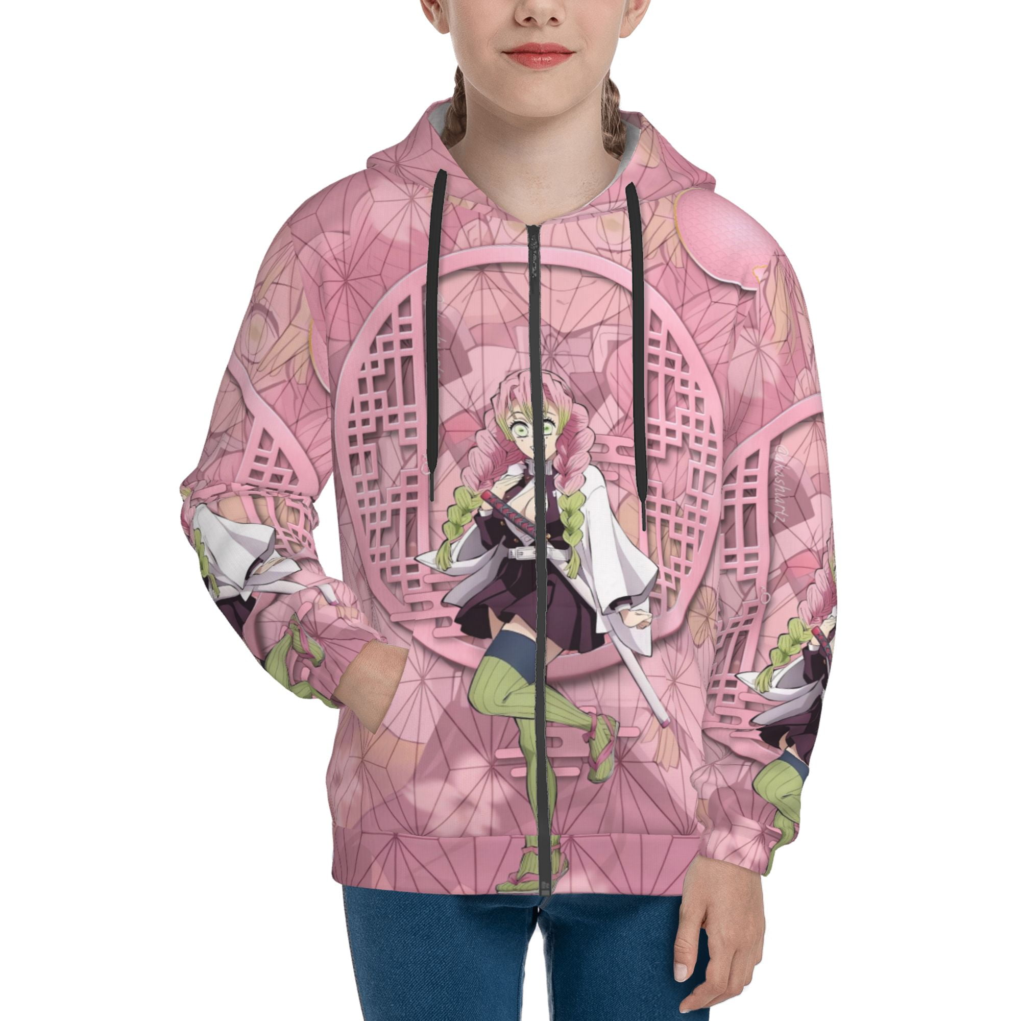 Demon Slayer Mitsuri Kanroji Teens Boys Girls Zip Up Hoodies 3d Print ...