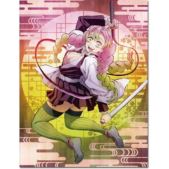 Demon Slayer Mitsuri Kanroji Throw Blanket Super Soft Anime Hashira ...