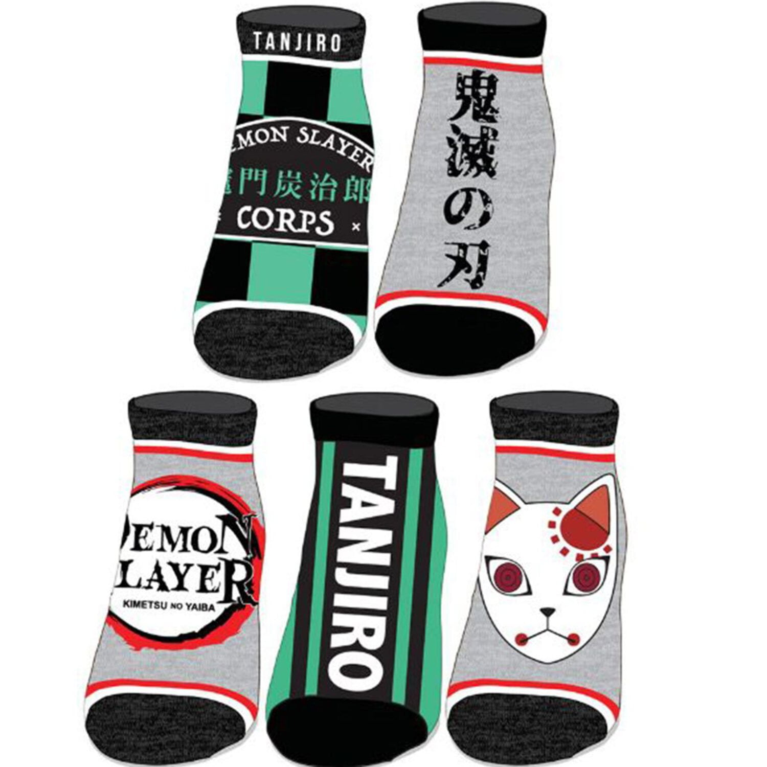 Demon Slayer Mixed Icons Knit 5-Pack Women's Ankle Socks - Walmart.com