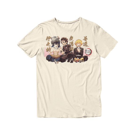 Demon Slayer Mugen Train Snack Break Trio Men's Short Sleeve T-Shirt ...