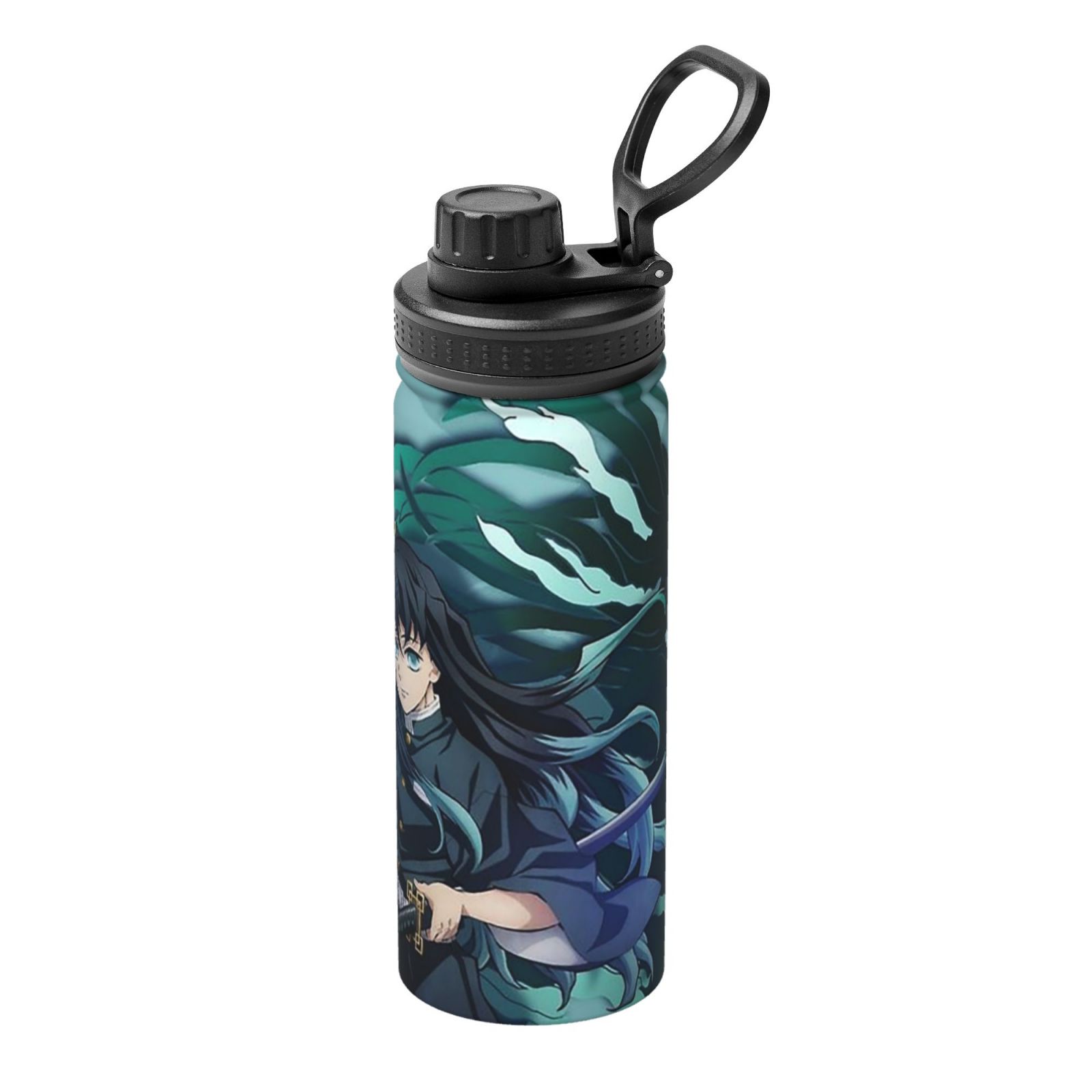 Demon Slayer Muichiro Tokito 18oz Insulated Water Bottle With Handle ...