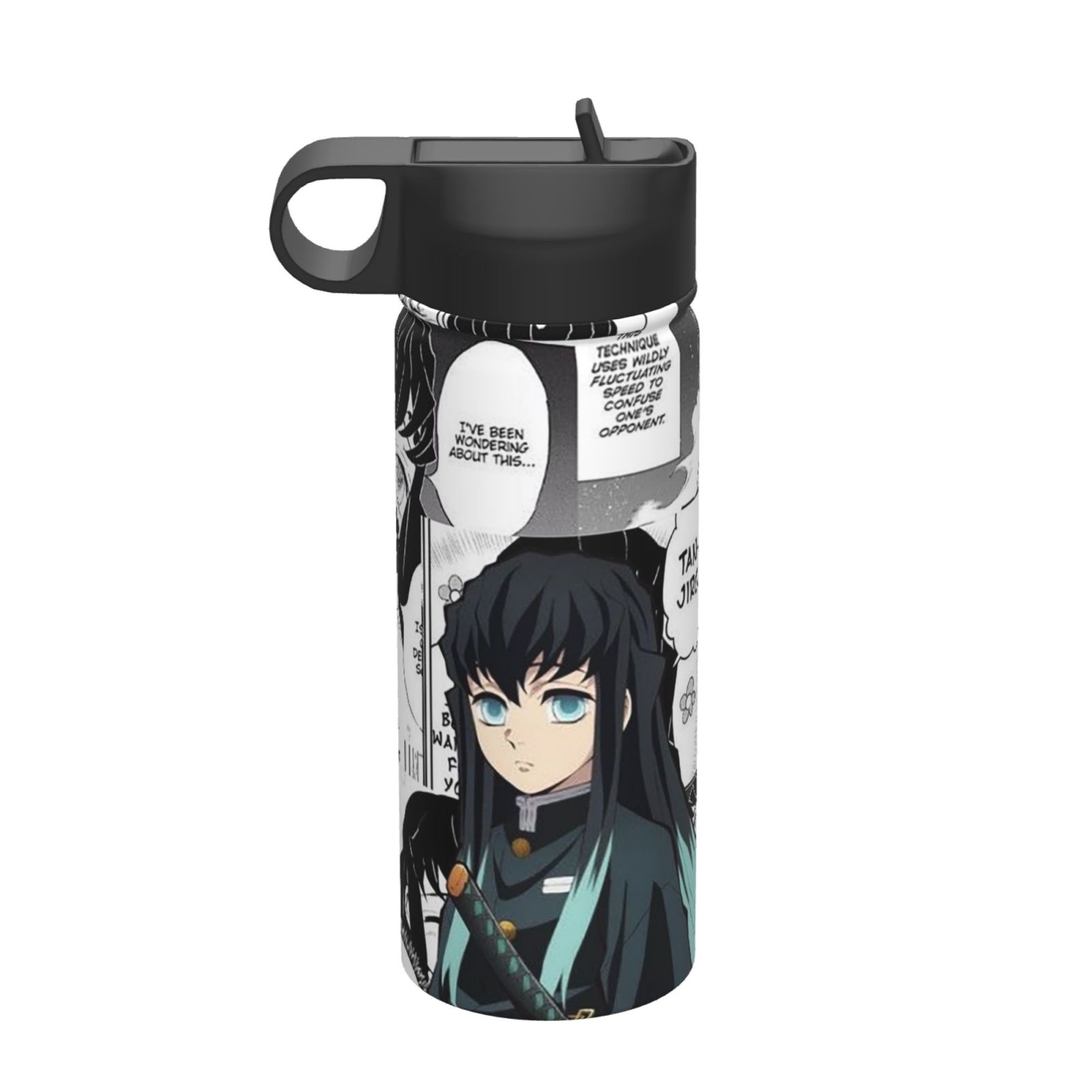 Demon Slayer Muichiro Tokito 18oz Insulated Water Bottle With Handle ...