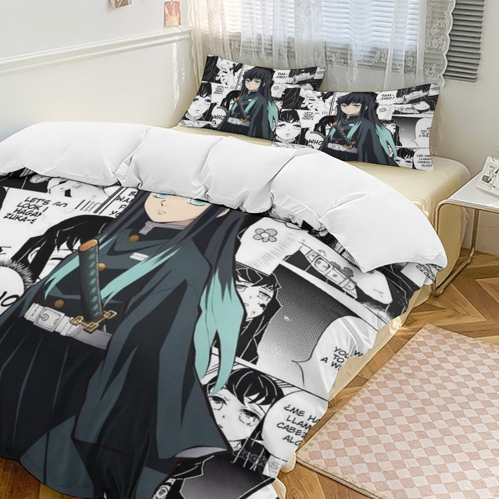 Demon Slayer Muichiro Tokito 3-Piece Bedding Set Warm And Comfortable ...
