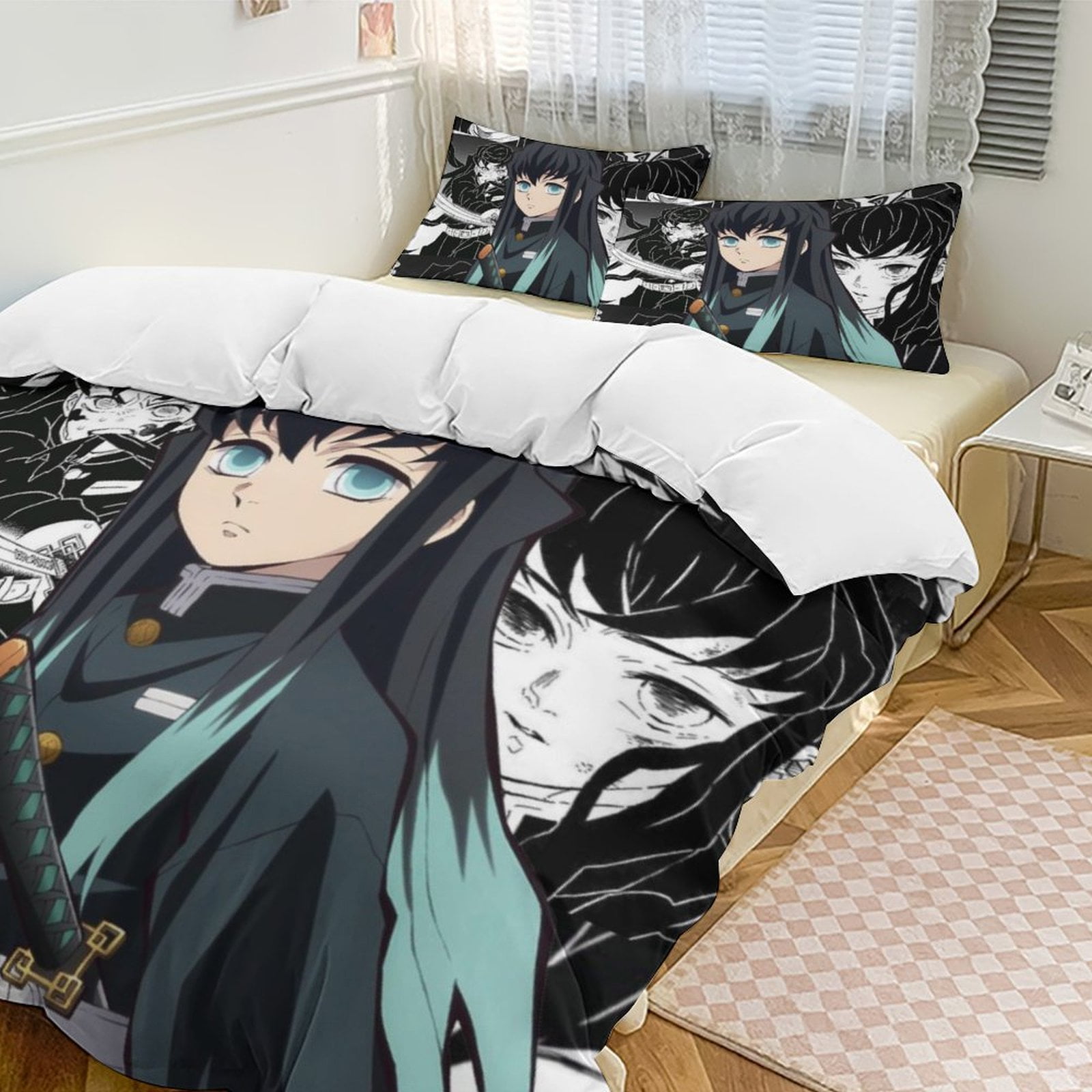 Demon Slayer Muichiro Tokito 3-Piece Bedding Set Warm And Comfortable ...