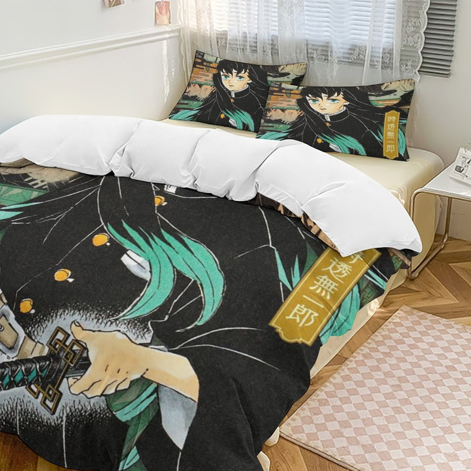 Demon Slayer Muichiro Tokito 3-Piece Bedding Set Warm And Comfortable ...