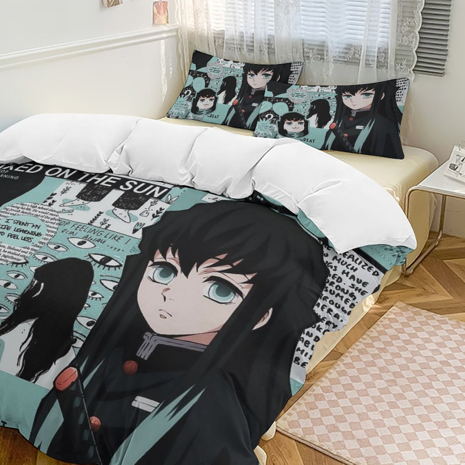 Demon Slayer Muichiro Tokito 3-Piece Bedding Set Warm And Comfortable ...