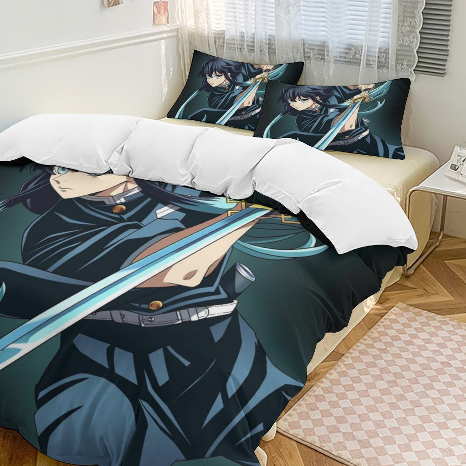Demon Slayer Muichiro Tokito 3-Piece Bedding Set Warm And Comfortable ...