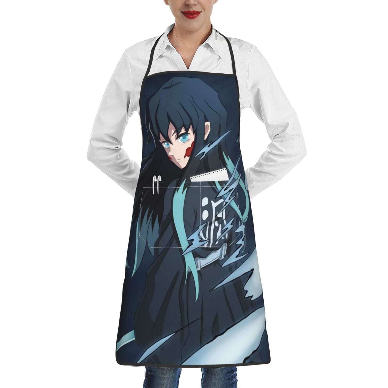 Demon Slayer Muichiro Tokito Adjustable Bib Apron, Waterdrop Resistant ...