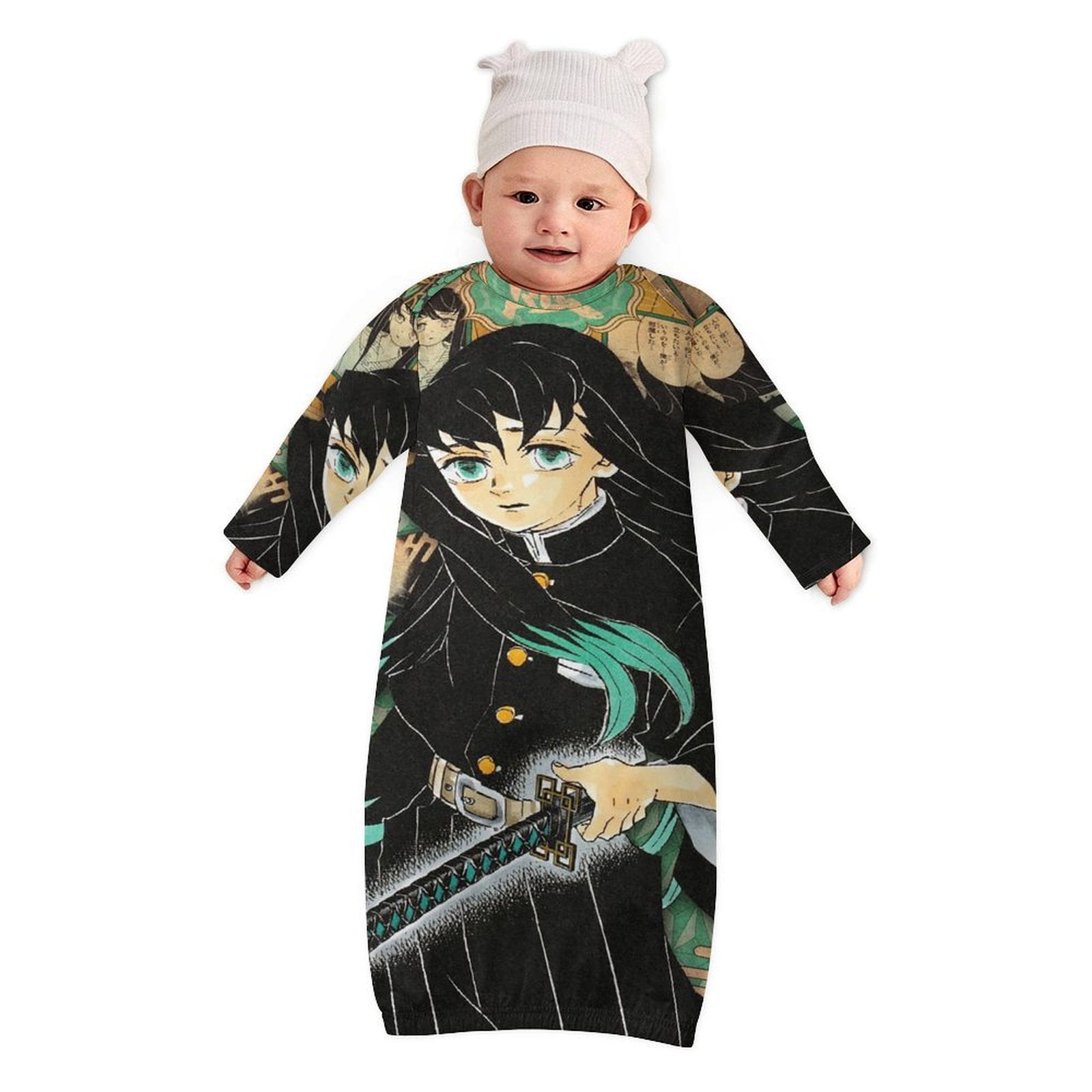 Demon Slayer Muichiro Tokito Baby Boy And Girls Sleeper Gown Newborn to Infant - Walmart.com