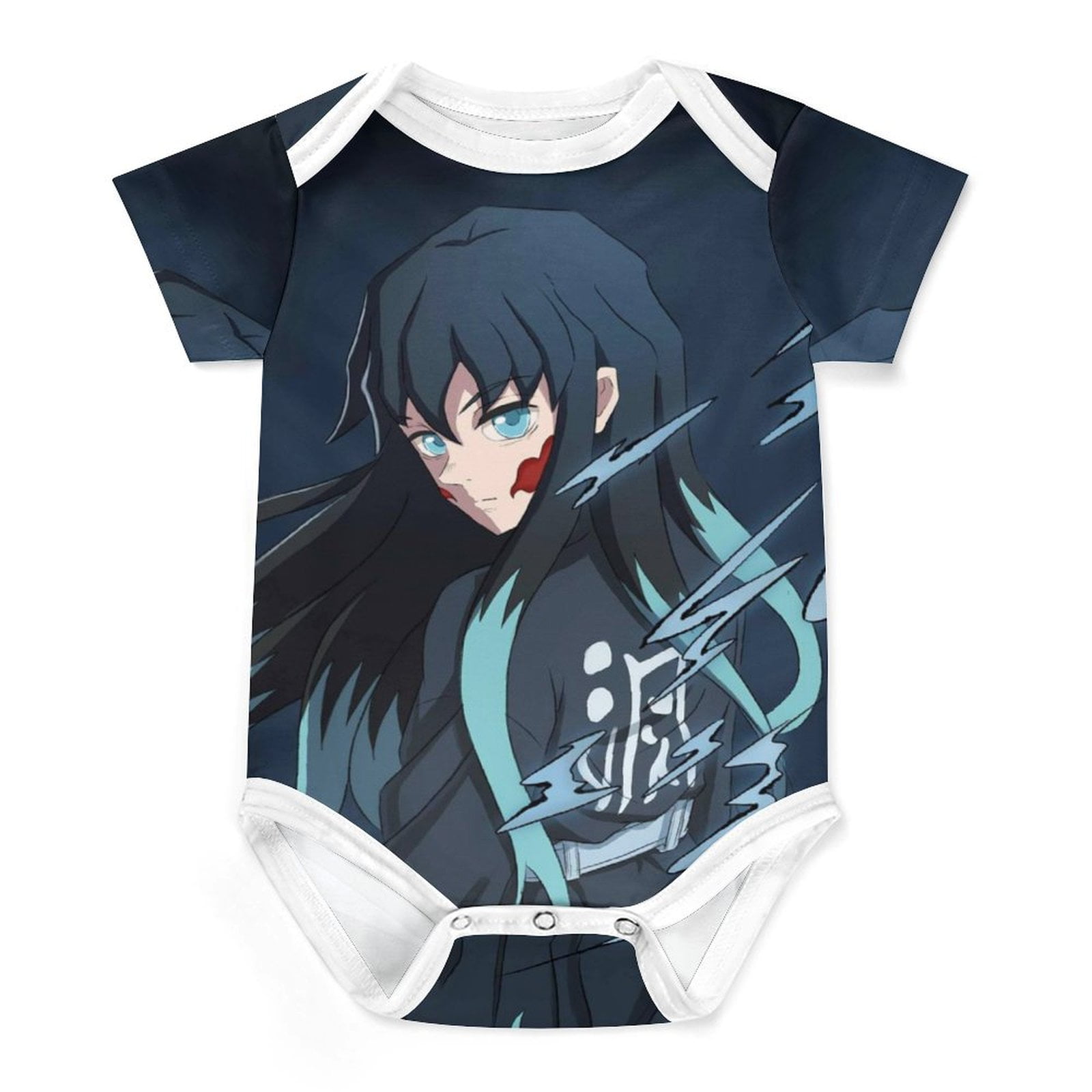 Demon Slayer Muichiro Tokito Baby Boy Girl Short Sleeve Rompers ...