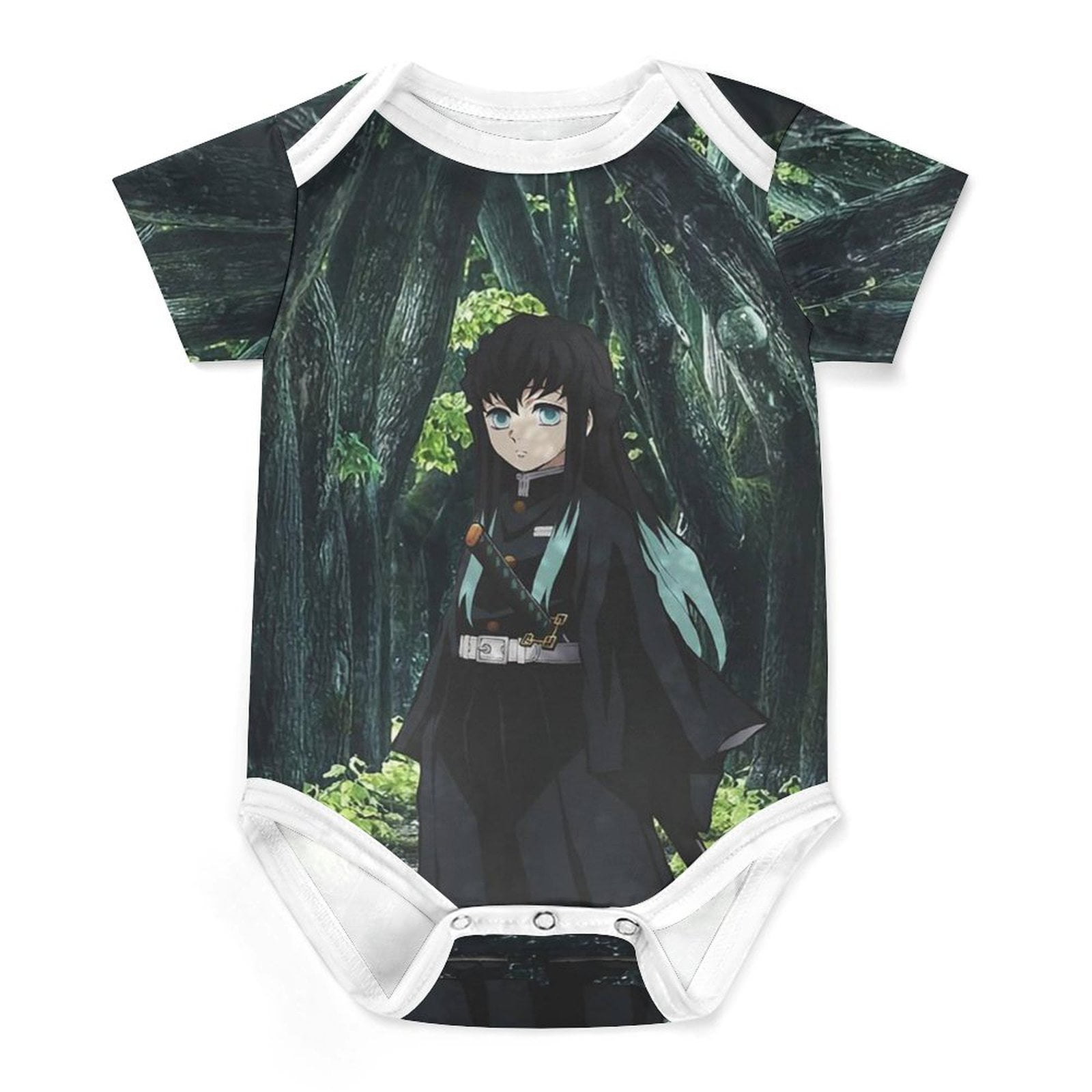 Demon Slayer Muichiro Tokito Baby Boy Girl Short Sleeve Rompers ...