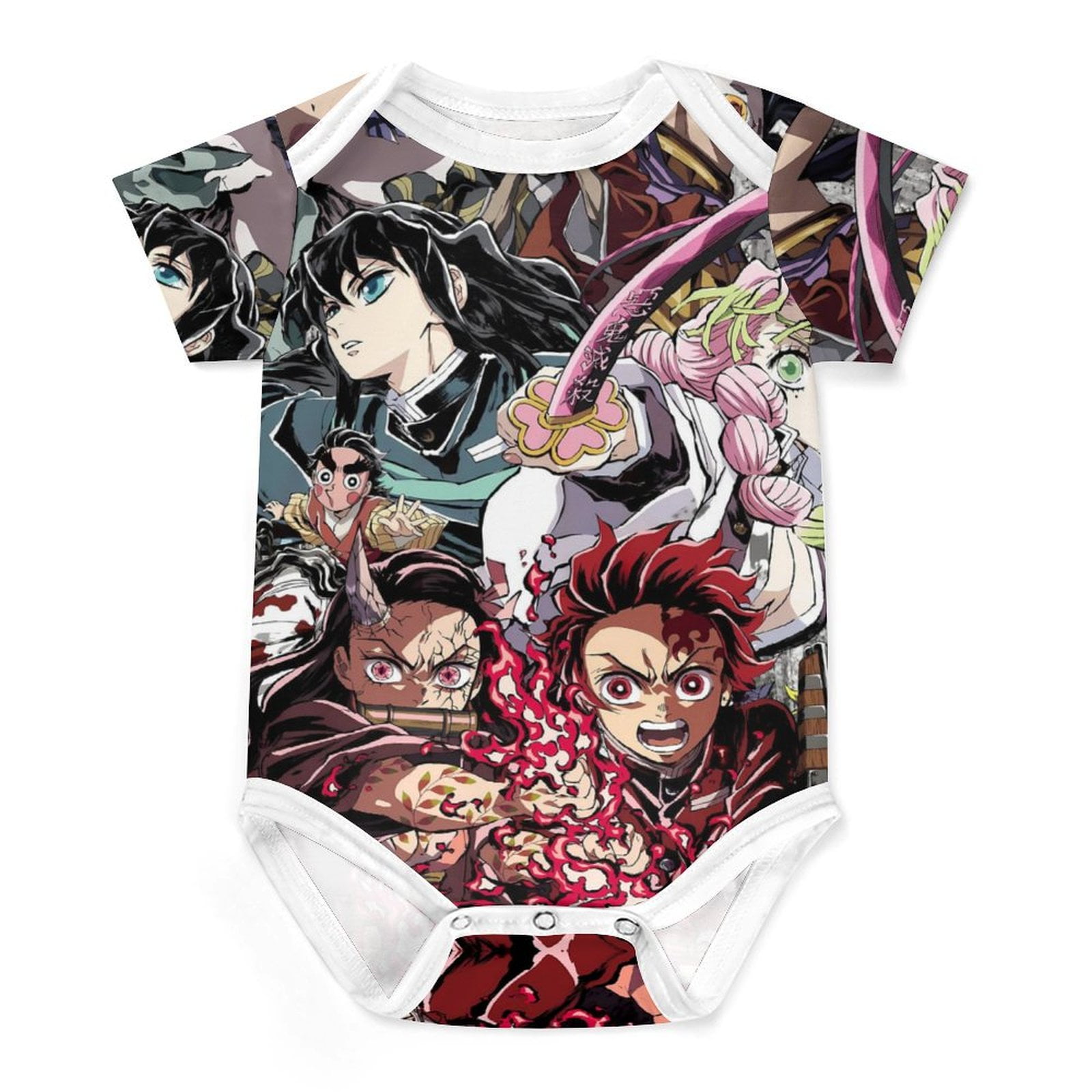 Demon Slayer Muichiro Tokito Baby Boy Girl Short Sleeve Rompers ...