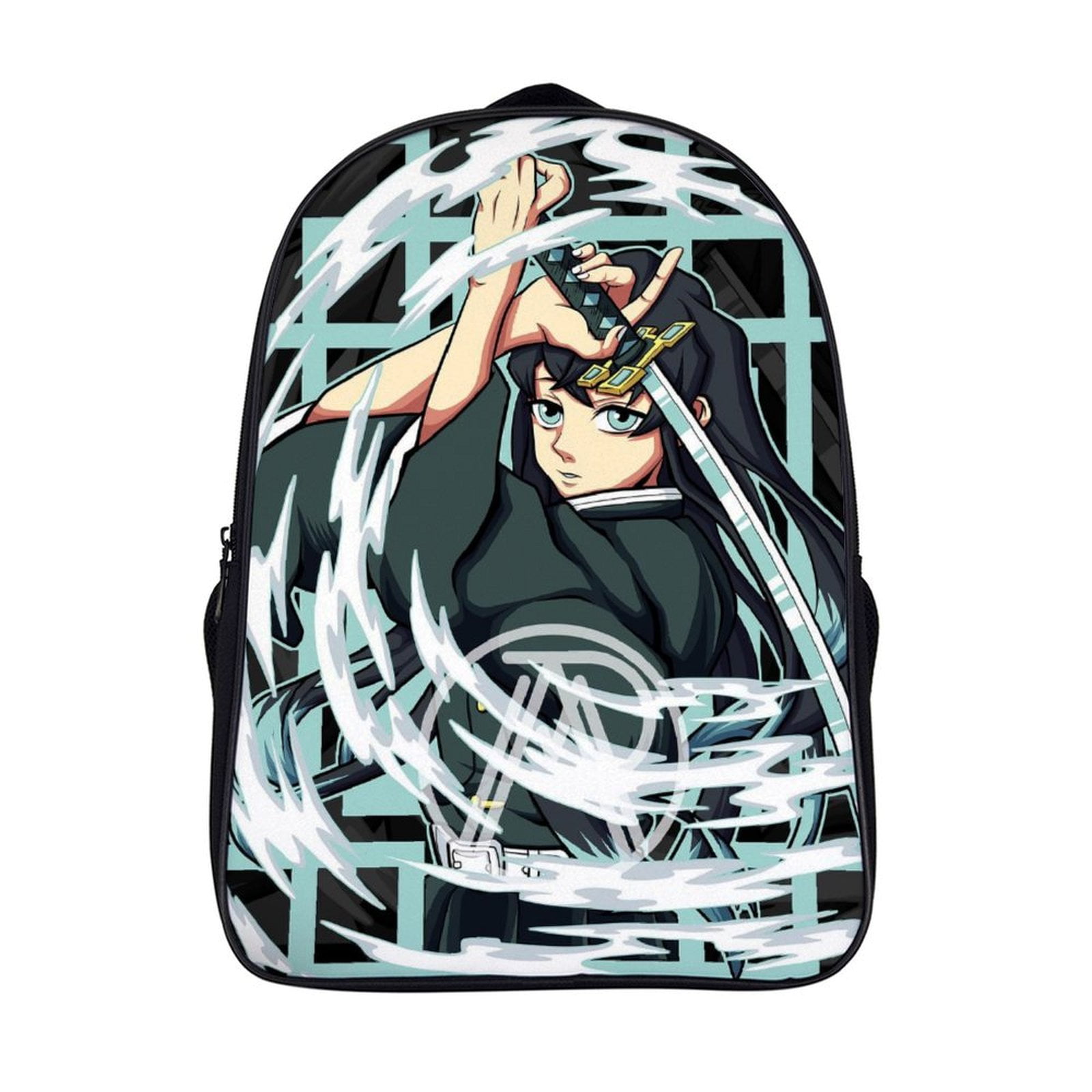 Demon Slayer Muichiro Tokito Backpacks 16 Inch Bookbag Casual Daypack ...