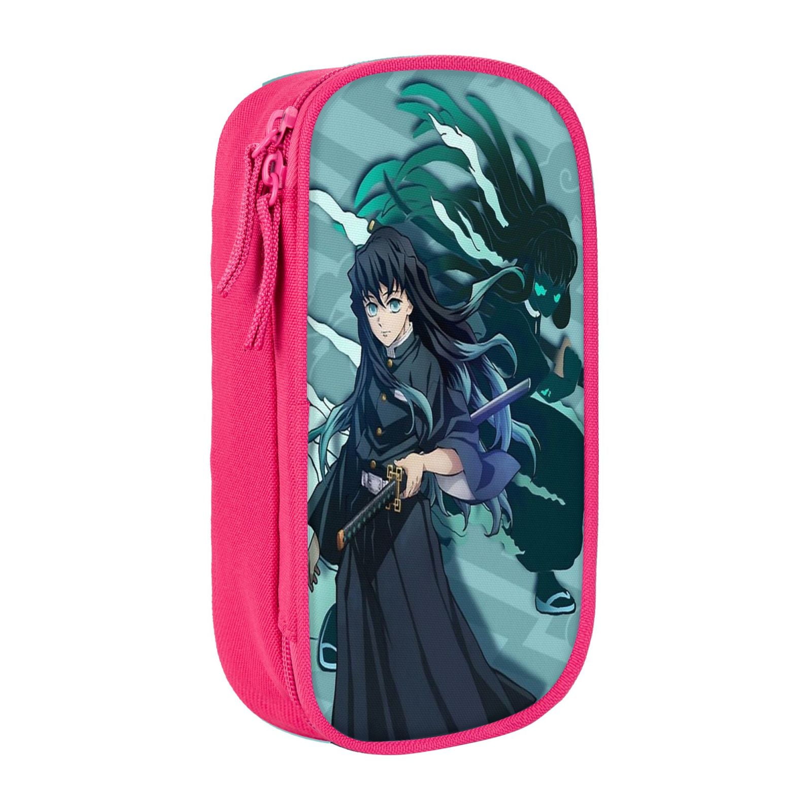 Demon Slayer Muichiro Tokito Big Capacity Pencil Case Bag With Zipper ...