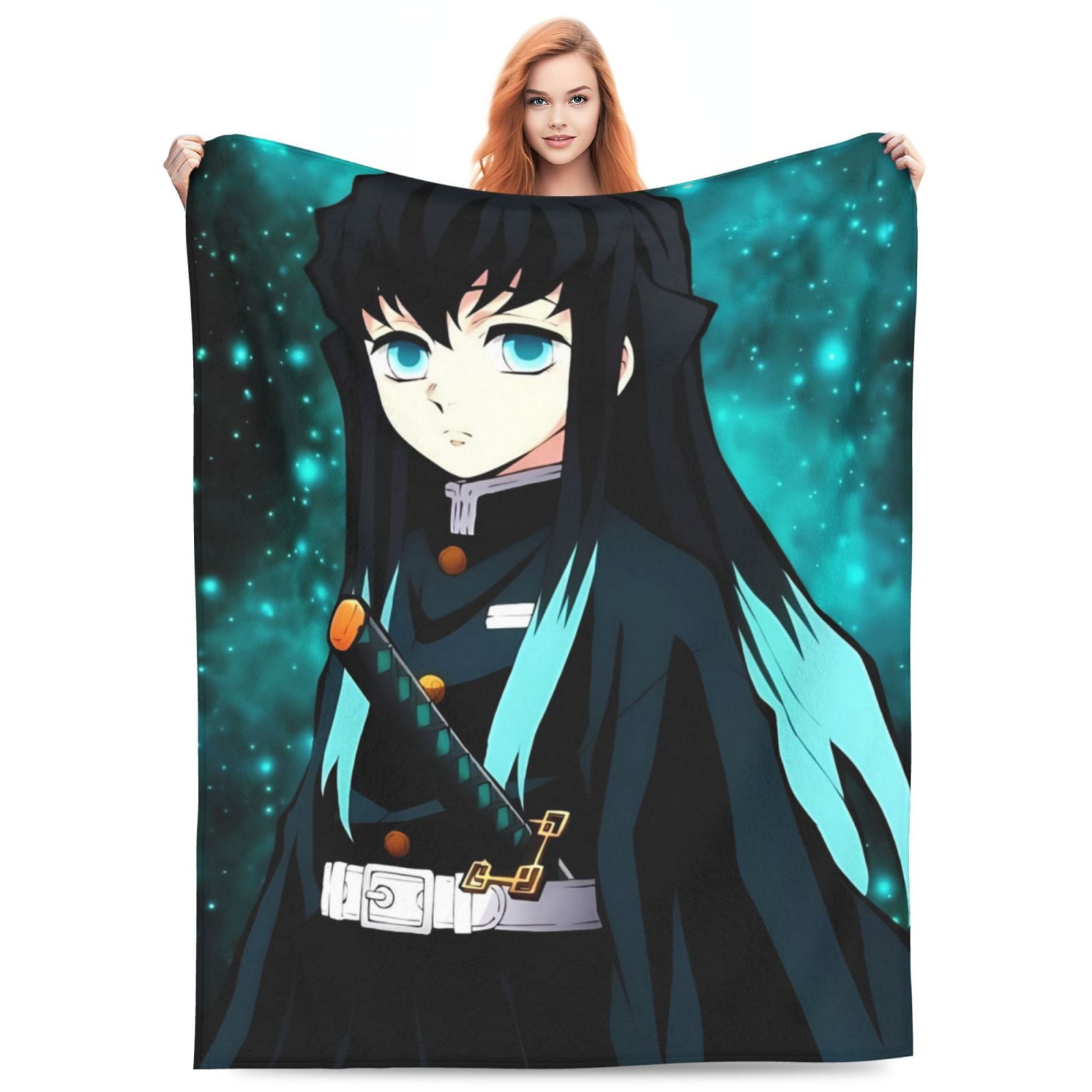 Demon Slayer Muichiro Tokito Blankets Flannel Fleece Warm Soft Throw ...