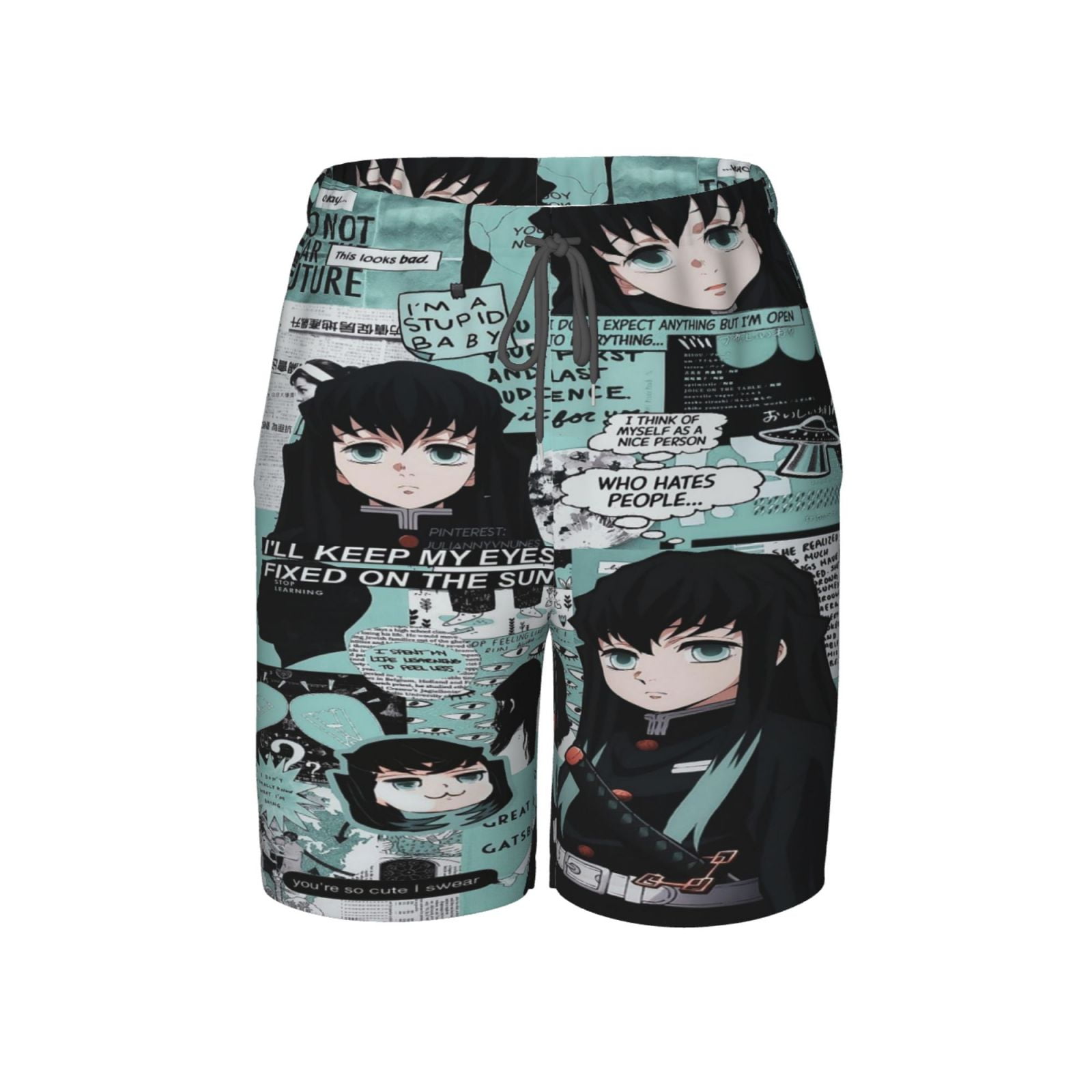 Demon Slayer Muichiro Tokito Boy's Swim Trunks Quick Dry Board Shorts ...
