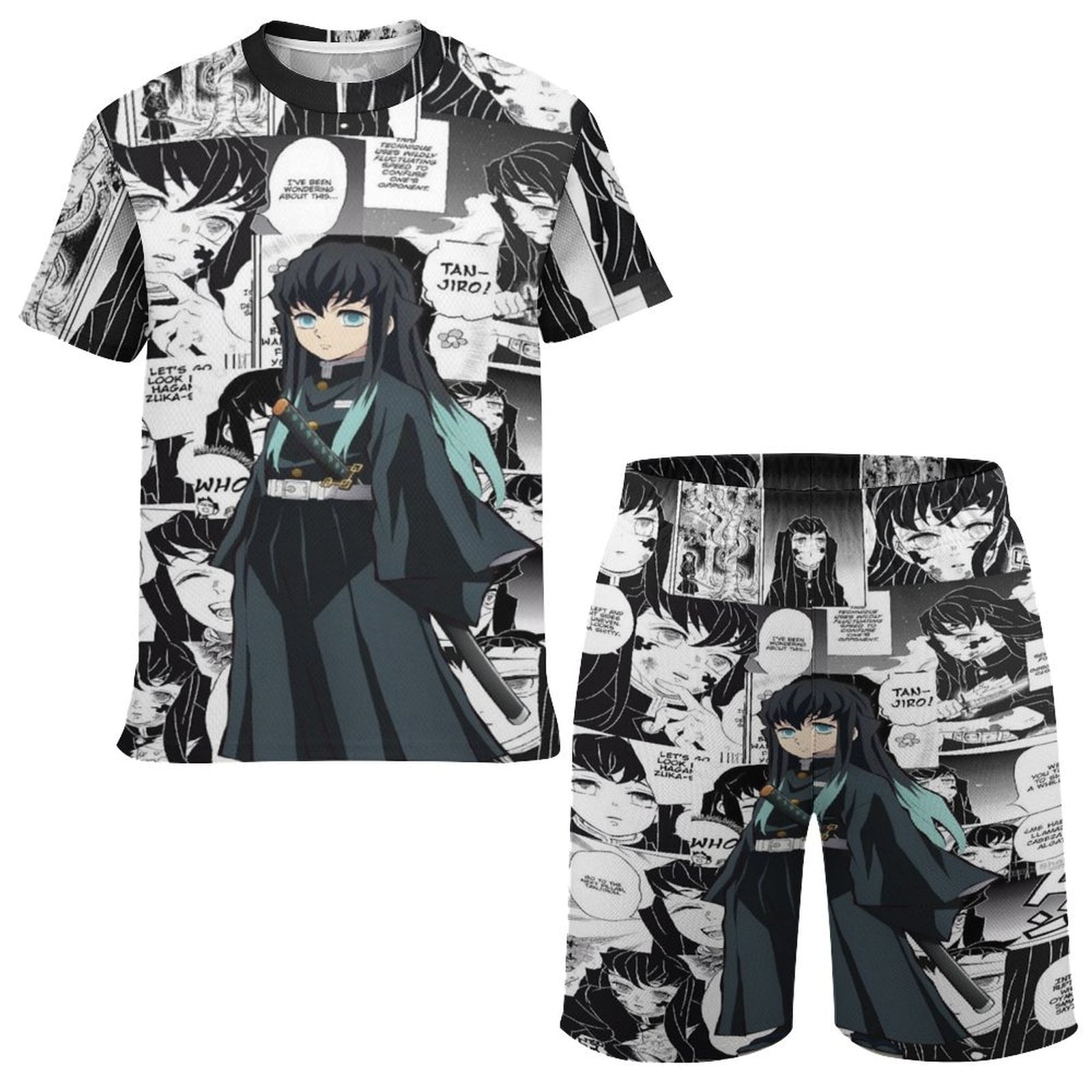 Demon Slayer Muichiro Tokito Boys Girls Short Sleeve Mesh T-Shirt And ...