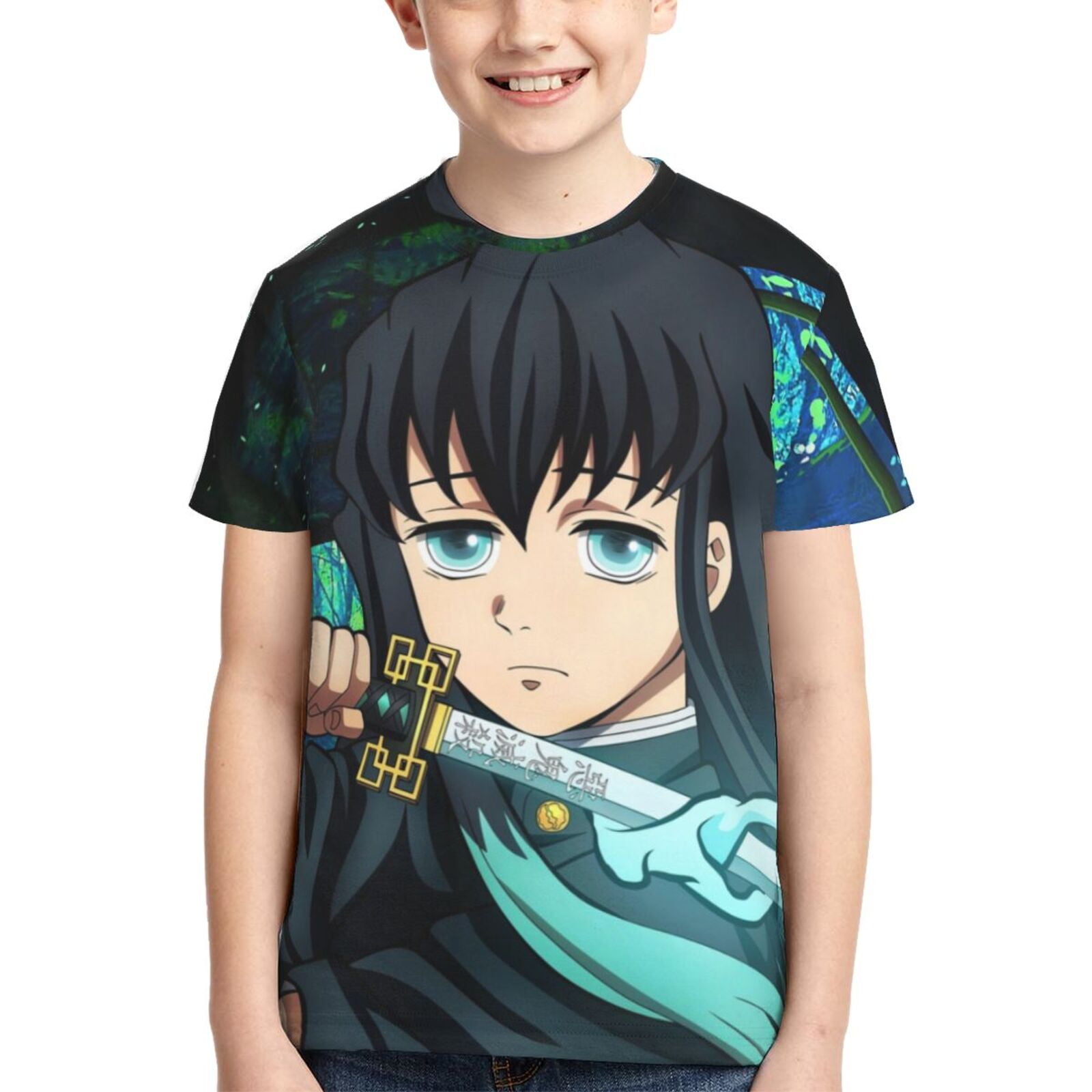 Demon Slayer Muichiro Tokito Boys Girls T-Shirt 3d Print Graphic Short ...