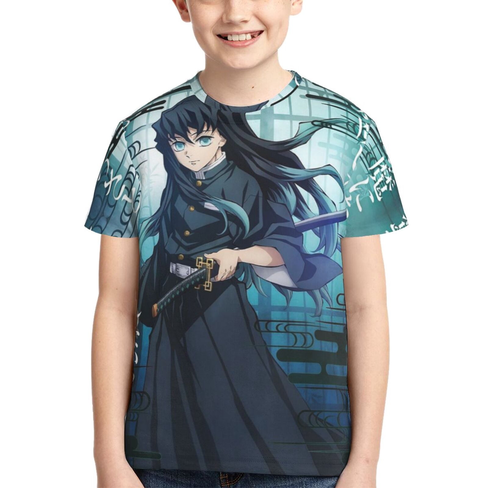 Demon Slayer Muichiro Tokito Boys Girls T-Shirt 3d Print Graphic Short ...