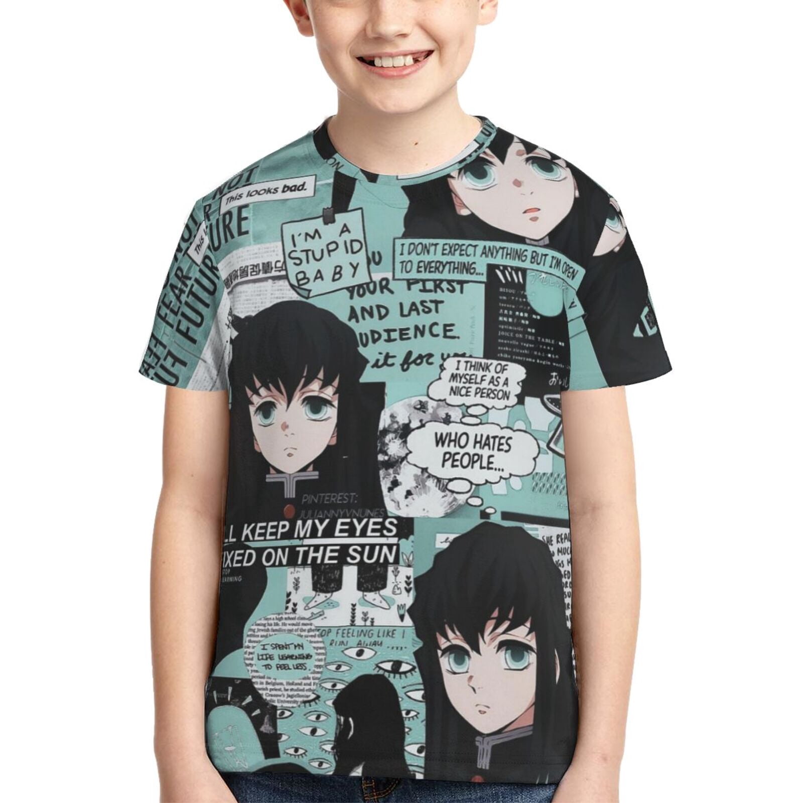 Demon Slayer Muichiro Tokito Boys Girls T-Shirt 3d Print Graphic Short ...