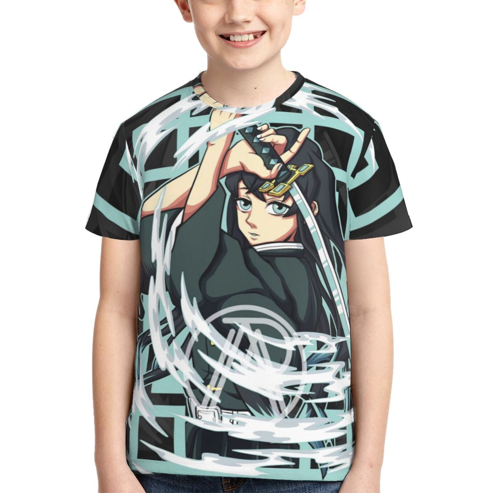 Demon Slayer Muichiro Tokito Boys Girls T-Shirt 3d Print Graphic Short ...