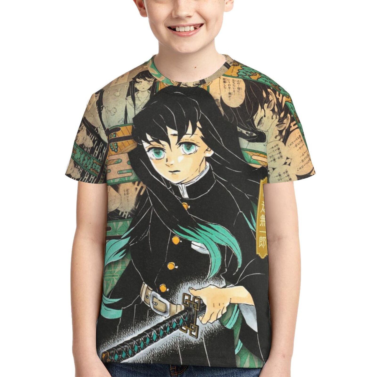 Demon Slayer Muichiro Tokito Boys Girls T-Shirt 3d Print Graphic Short ...