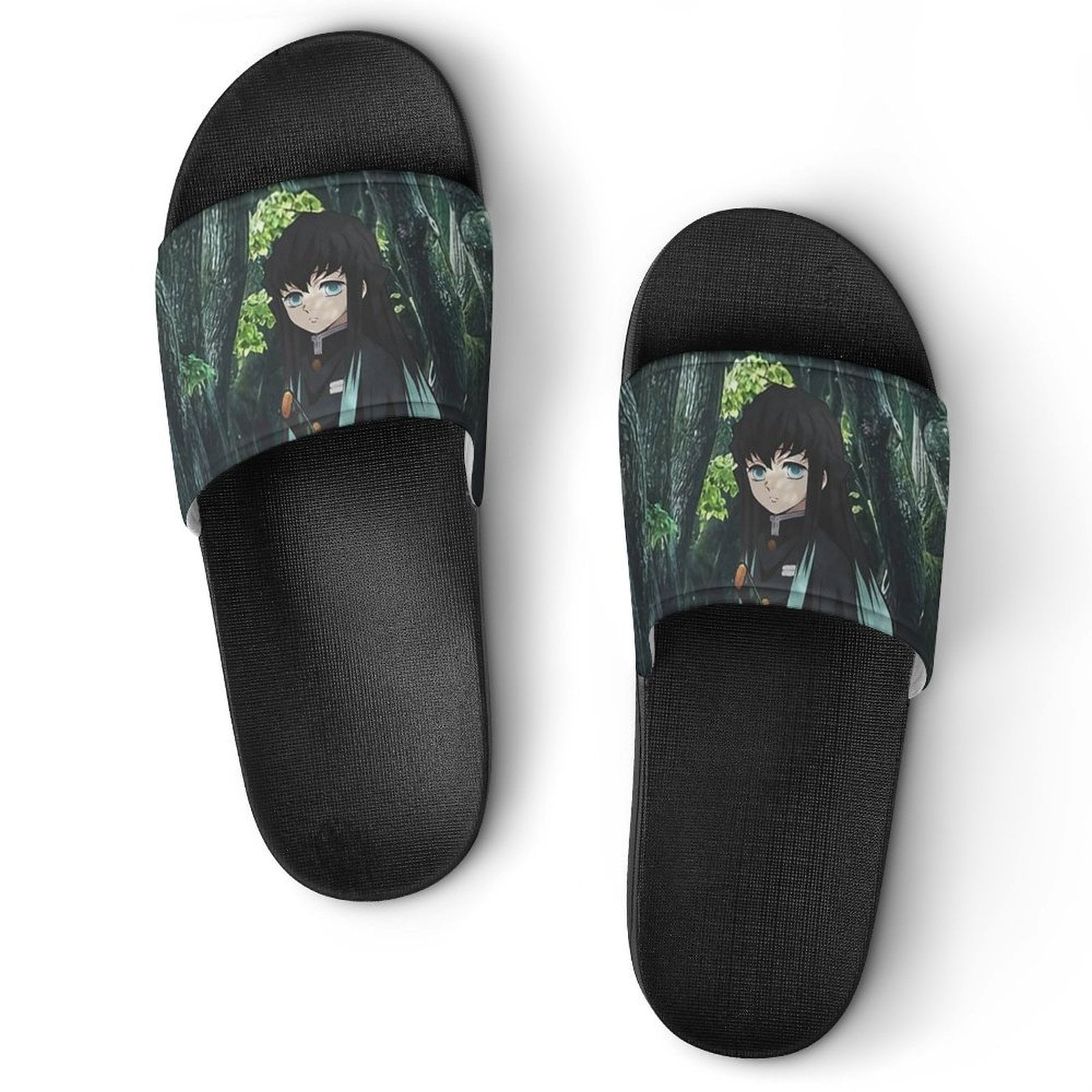 Demon Slayer Muichiro Tokito Boys Slide Sandals, Comfort Casual Pool ...
