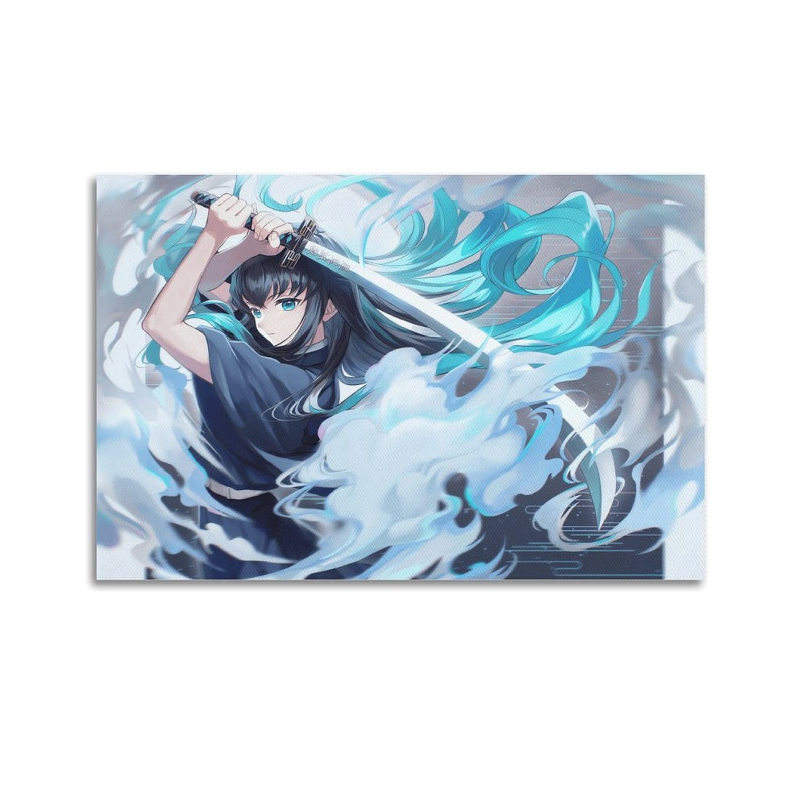 Demon Slayer Muichiro Tokito Character Art Poster Wall Art Canvas ...