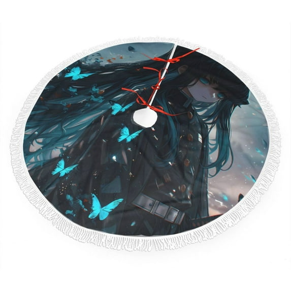 Demon Slayer Muichiro Tokito Christmas Tree Skirt, Xmas Tree Skirts Mat ...