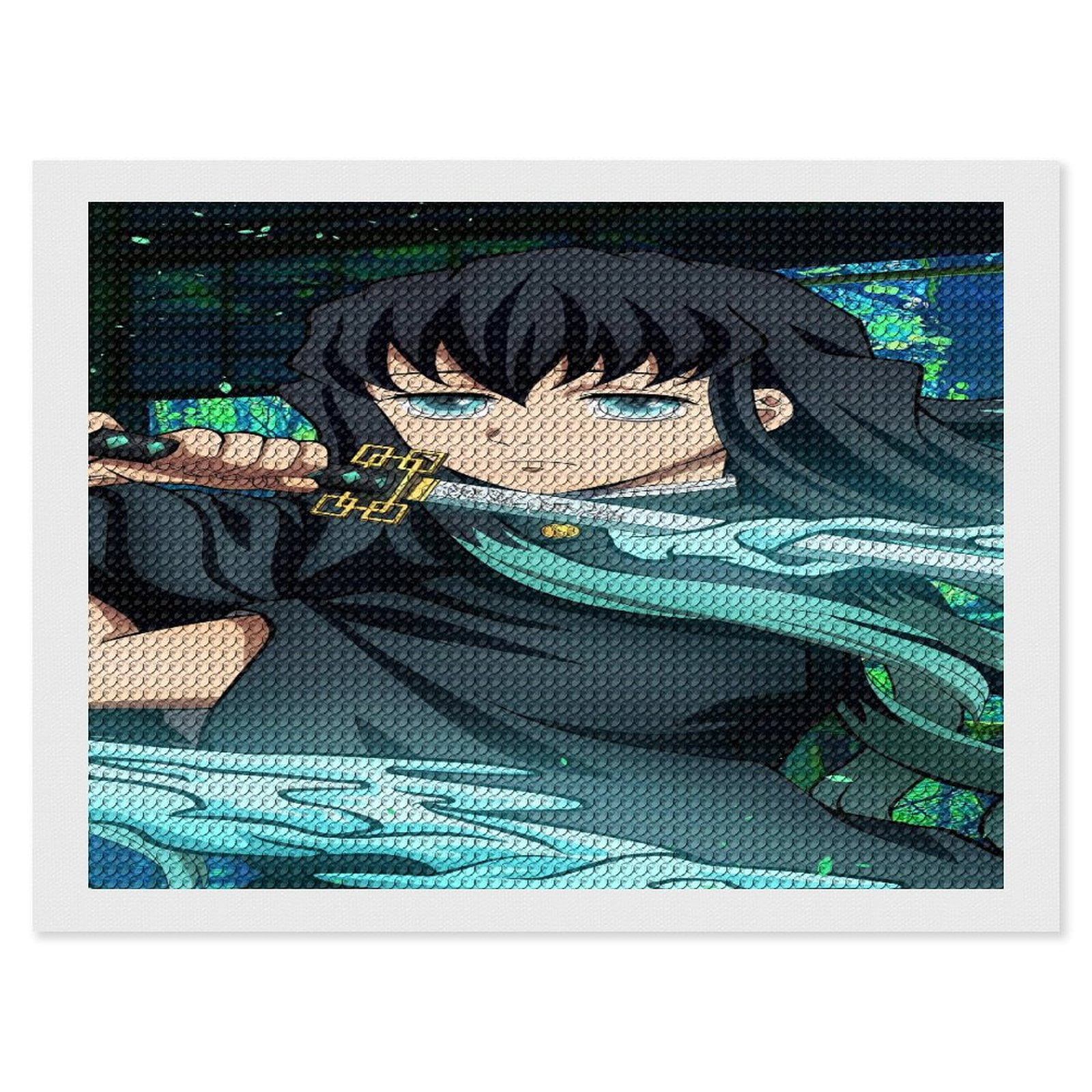 Demon Slayer Muichiro Tokito Diamond Art Kits for Adults 5D Diamond Art ...