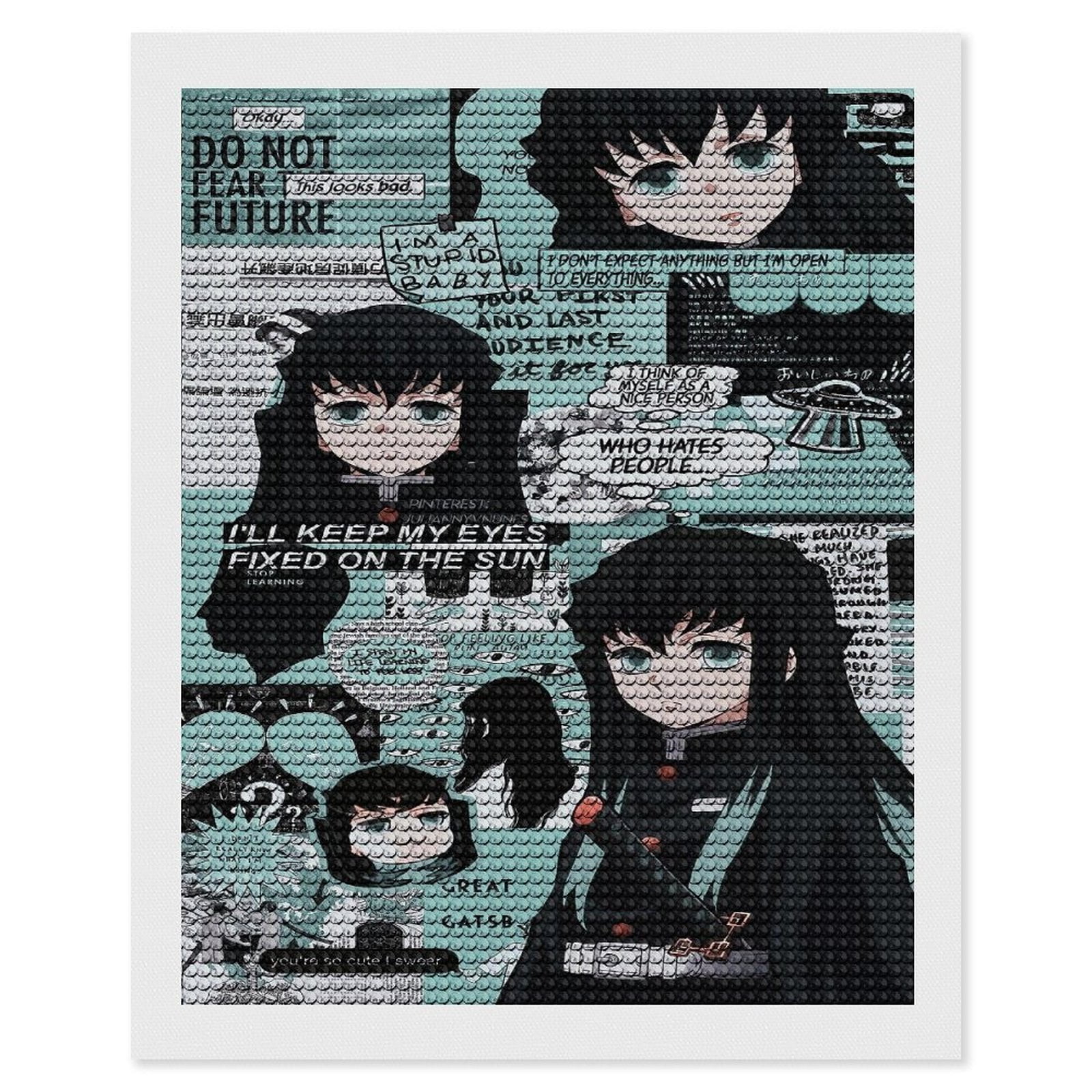 Demon Slayer Muichiro Tokito Diamond Art Kits for Adults 5D Diamond Art ...