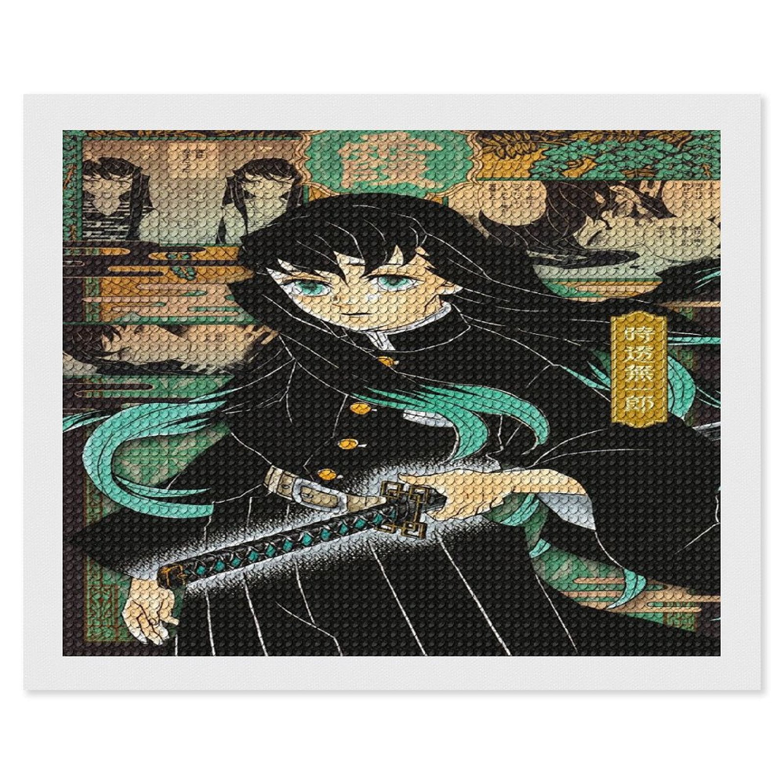 Demon Slayer Muichiro Tokito Diamond Art Kits for Adults 5D Diamond Art ...