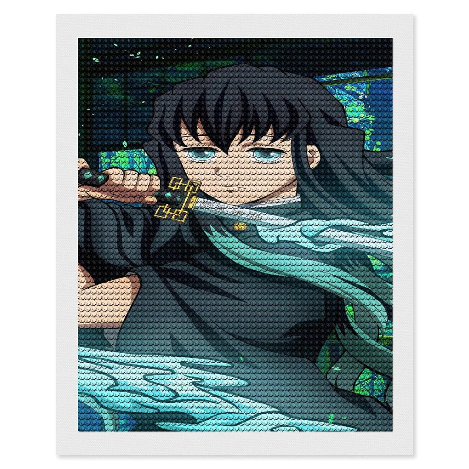 Demon Slayer Muichiro Tokito Diamond Art Kits for Adults 5D Diamond Art ...