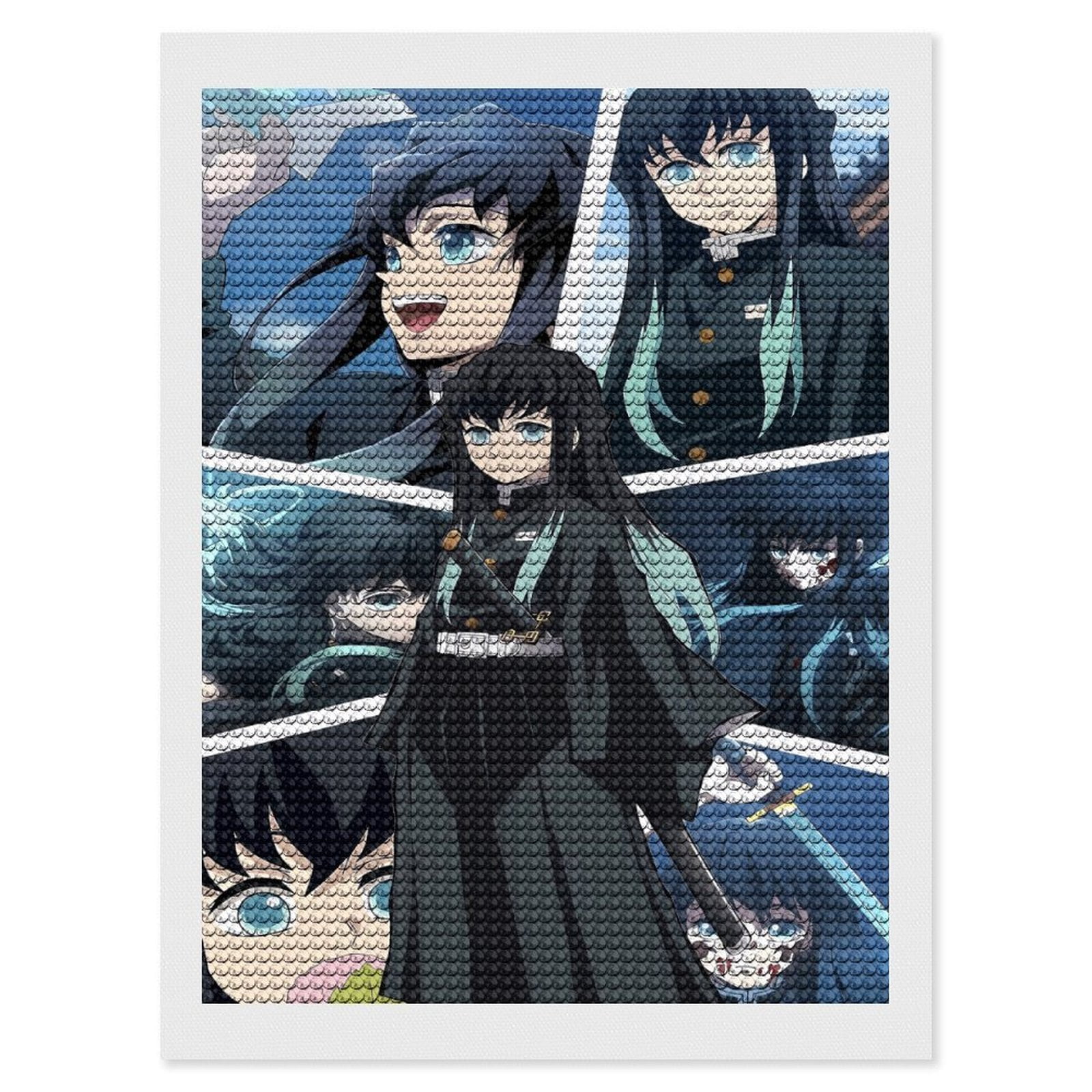 Demon Slayer Muichiro Tokito Diamond Art Kits for Adults 5D Diamond Art ...