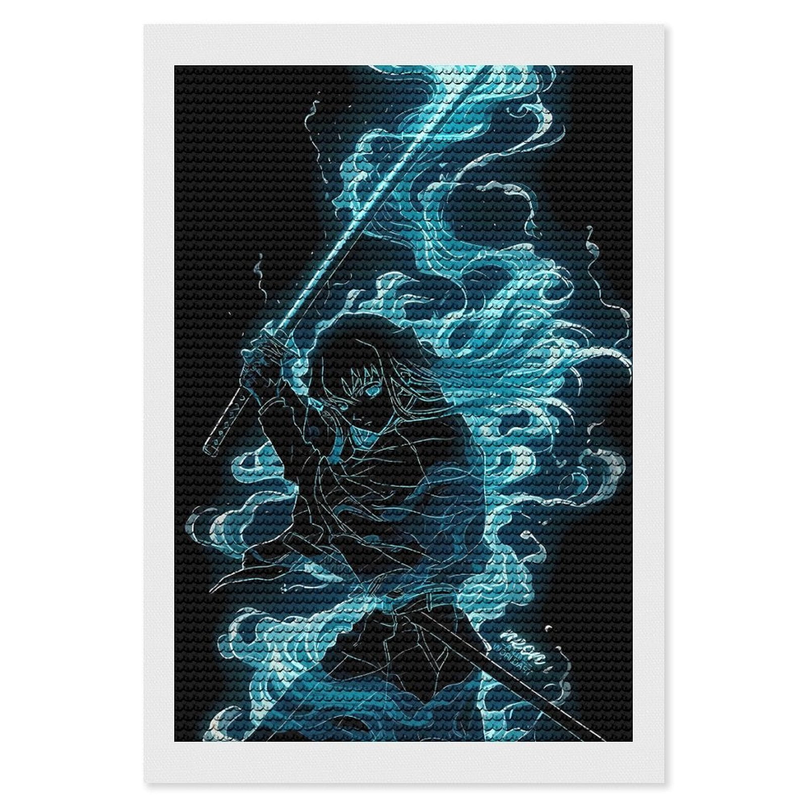 Demon Slayer Muichiro Tokito Diamond Art Kits for Adults 5D Diamond Art ...