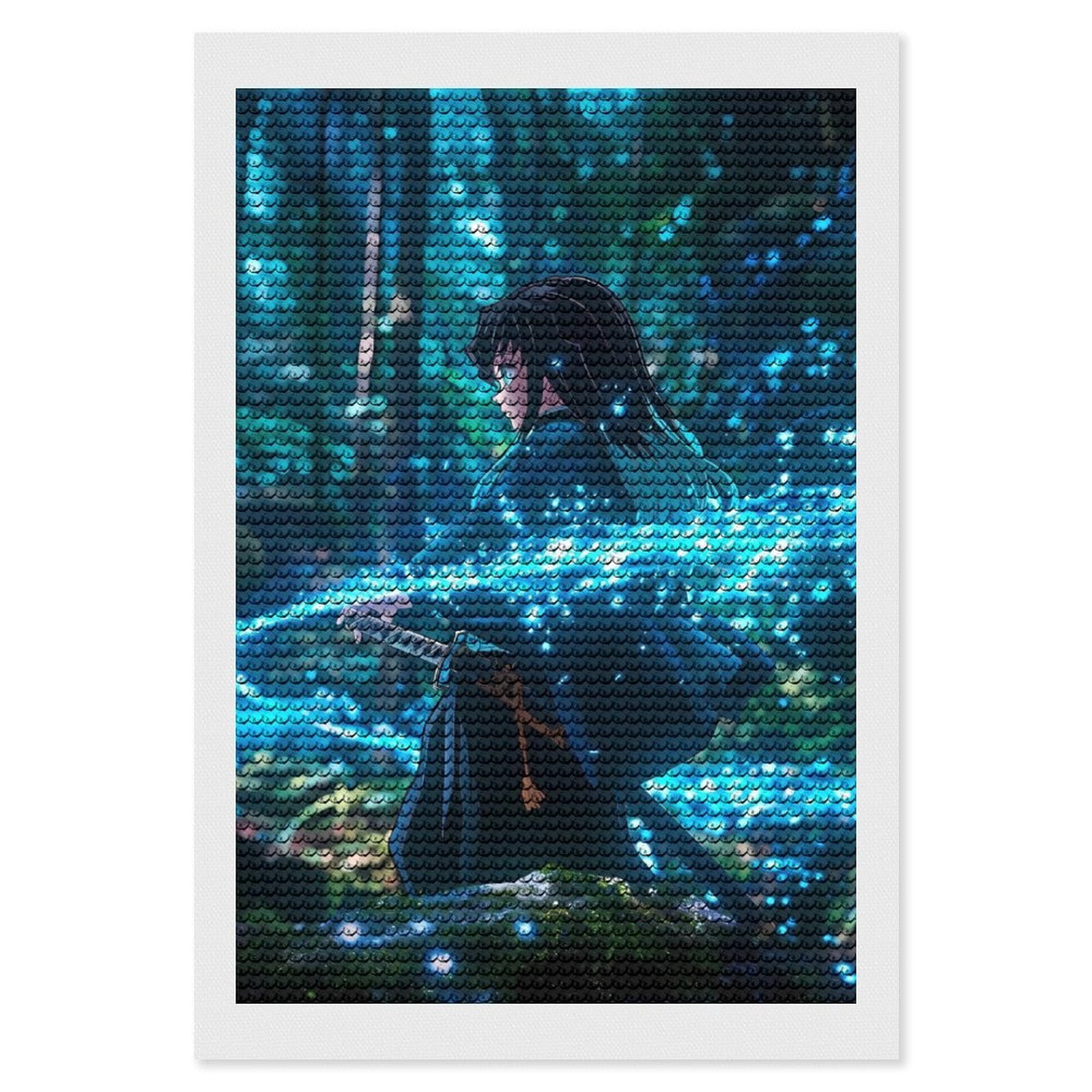 Demon Slayer Muichiro Tokito Diamond Art Kits for Adults 5D Diamond Art ...