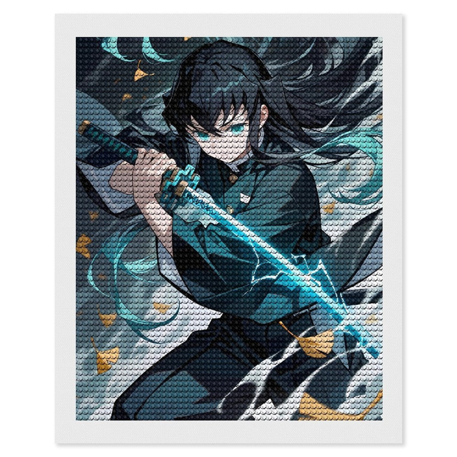 Demon Slayer Muichiro Tokito Diamond Art Kits for Adults 5D Diamond Art ...