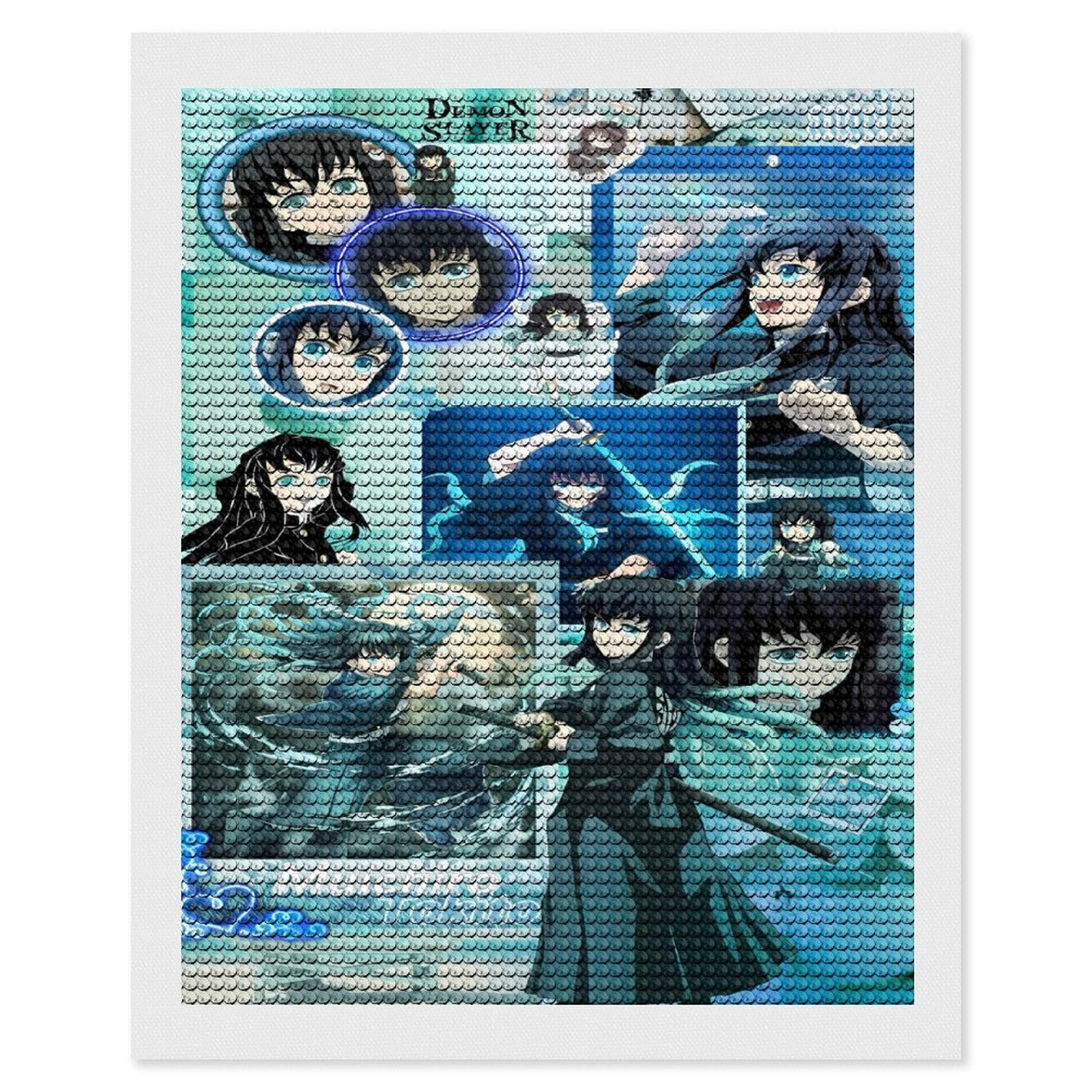 Demon Slayer Muichiro Tokito Diamond Art Kits for Adults 5D Diamond Art ...