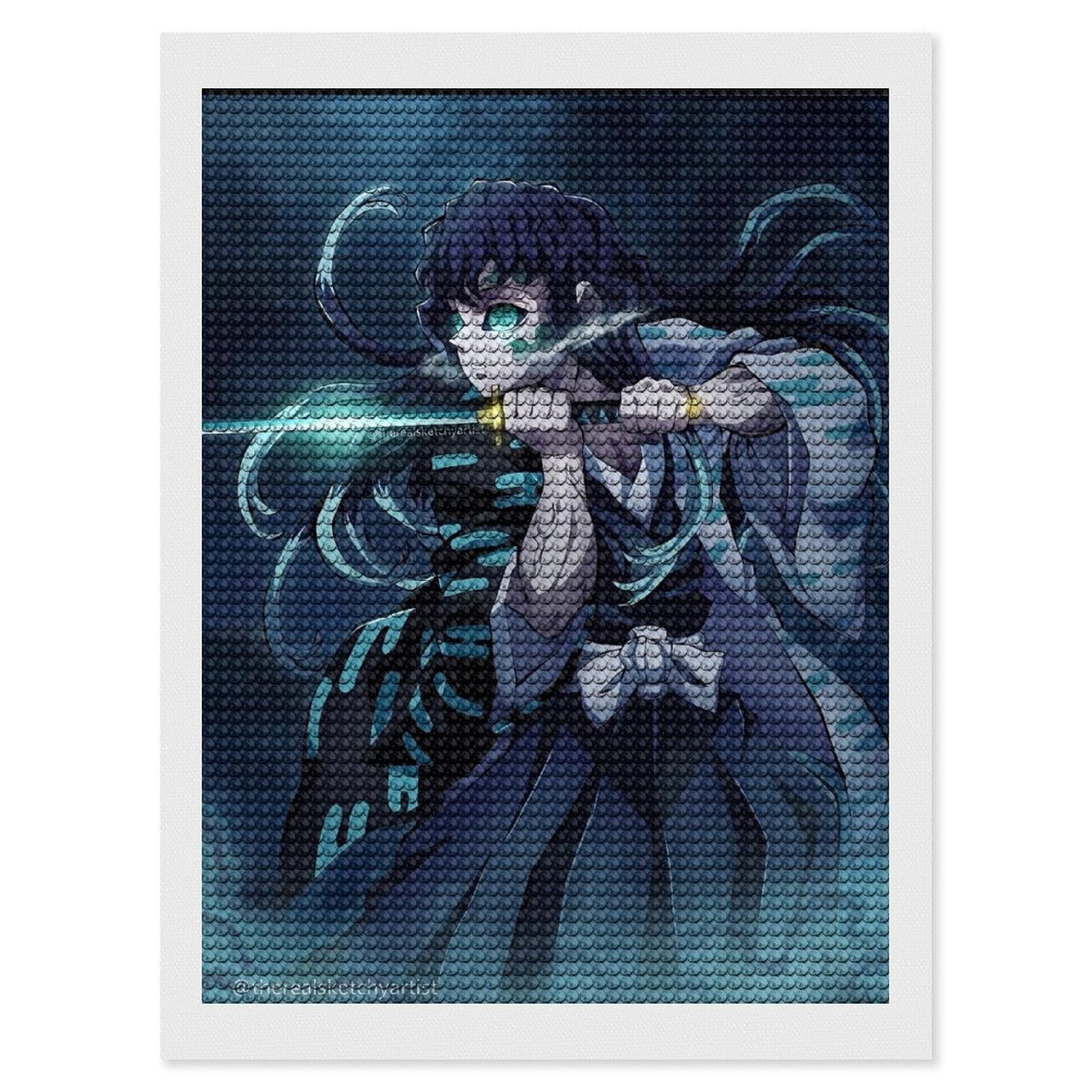 Demon Slayer Muichiro Tokito Diamond Art Kits for Adults 5D Diamond Art ...