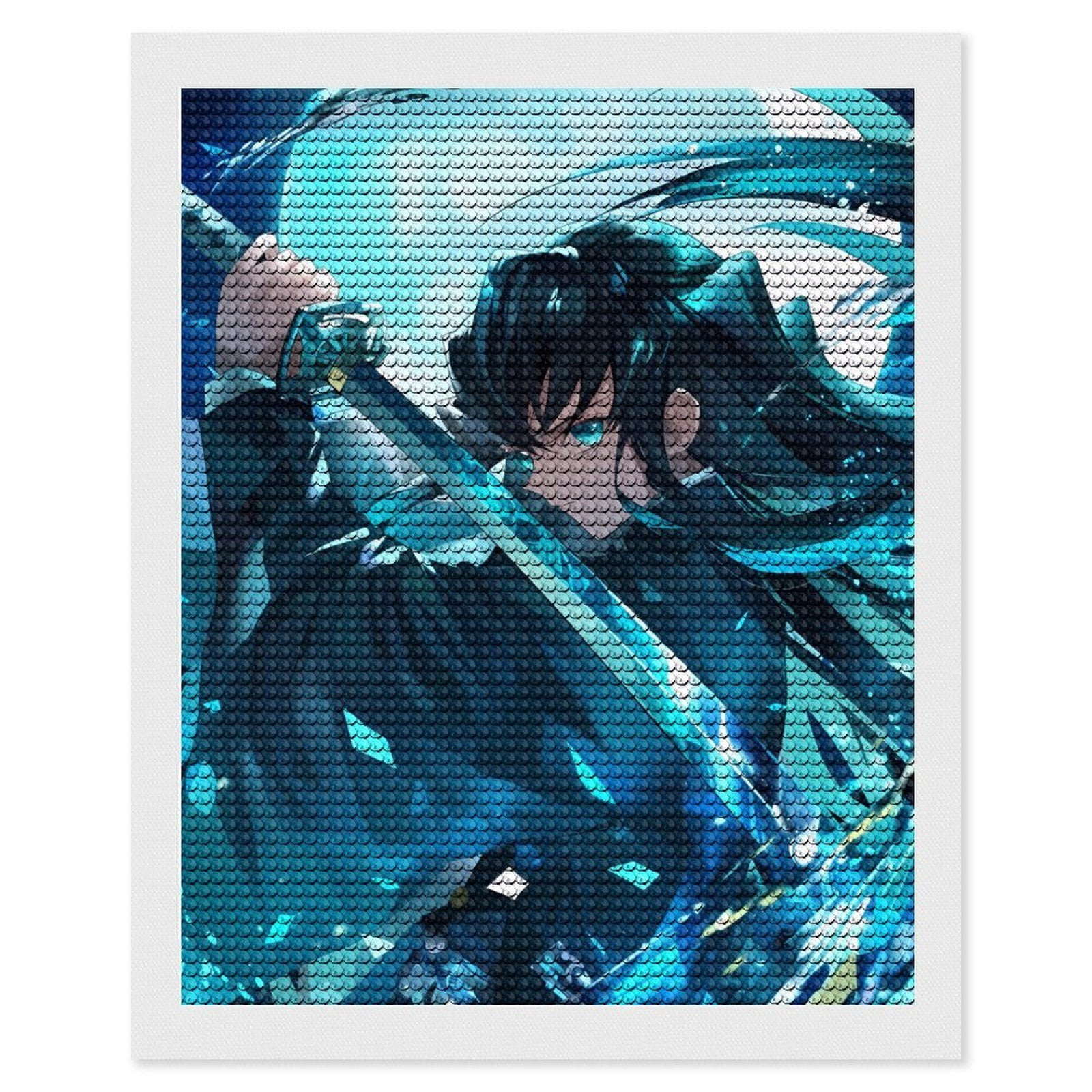 Demon Slayer Muichiro Tokito Diamond Art Kits for Adults 5D Diamond Art ...