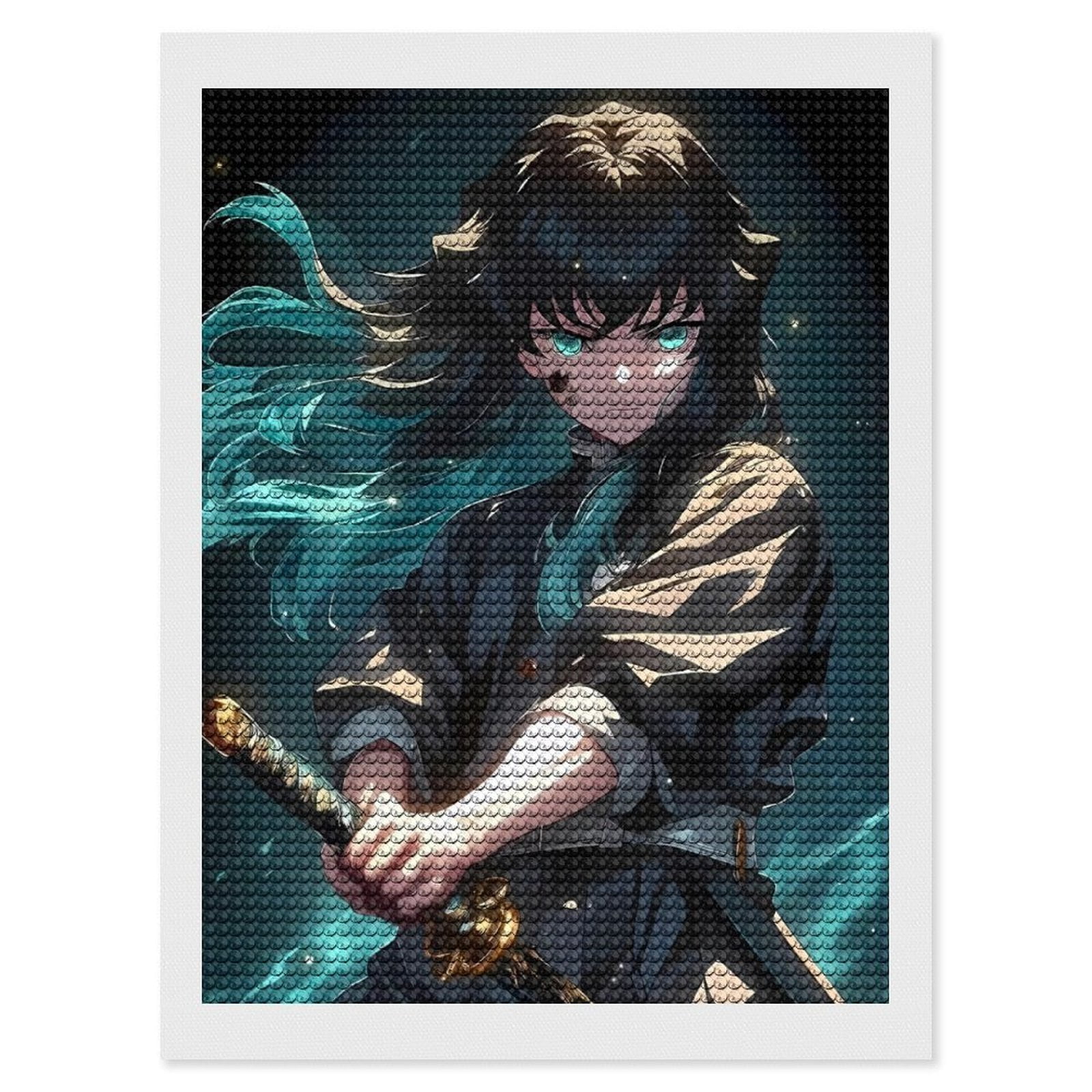 Demon Slayer Muichiro Tokito Diamond Art Kits for Adults 5D Diamond Art ...